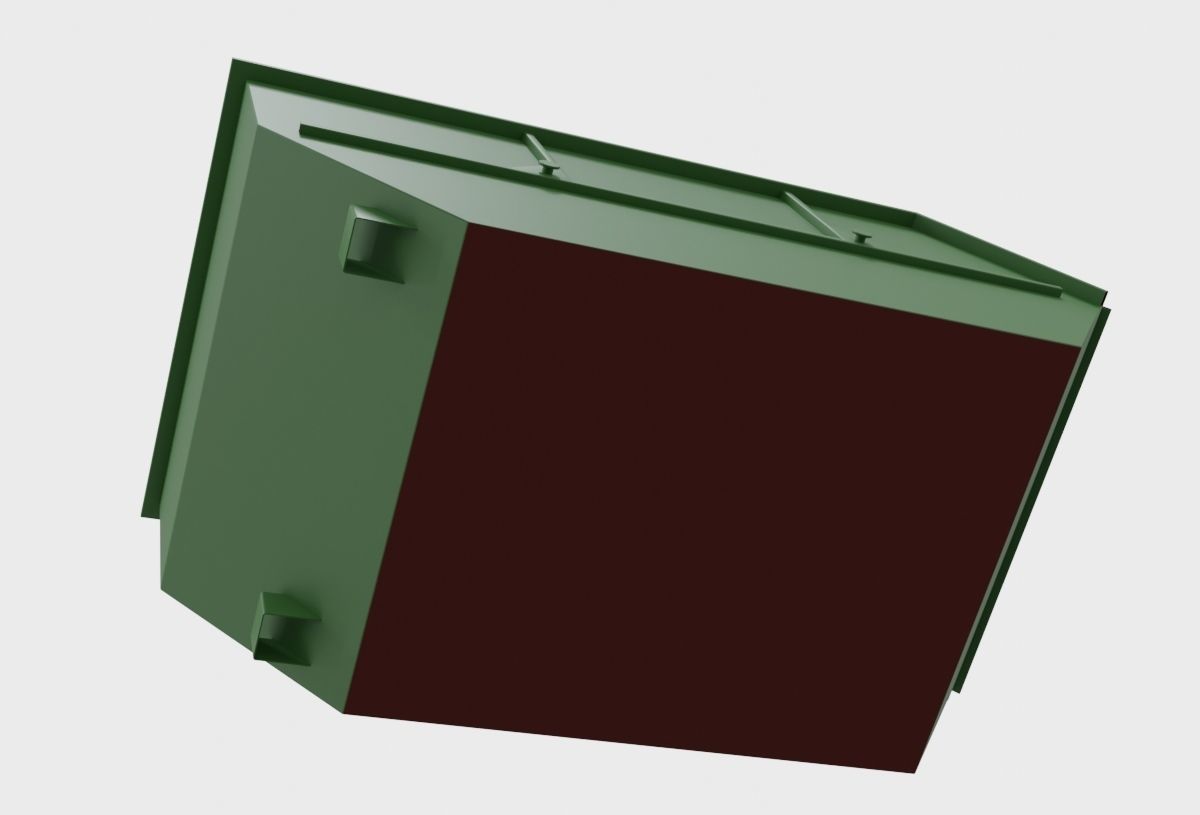 3D model Steel dumpster 8 cubic meters VR / AR / low-poly | CGTrader