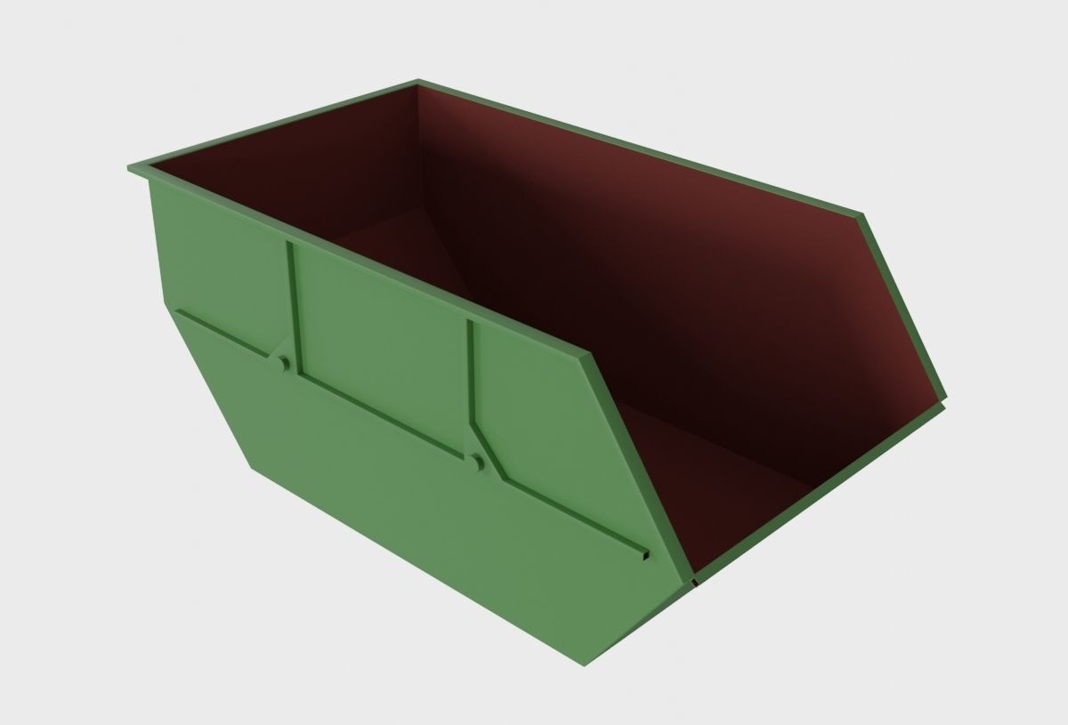 3D model Steel dumpster 8 cubic meters VR / AR / low-poly | CGTrader
