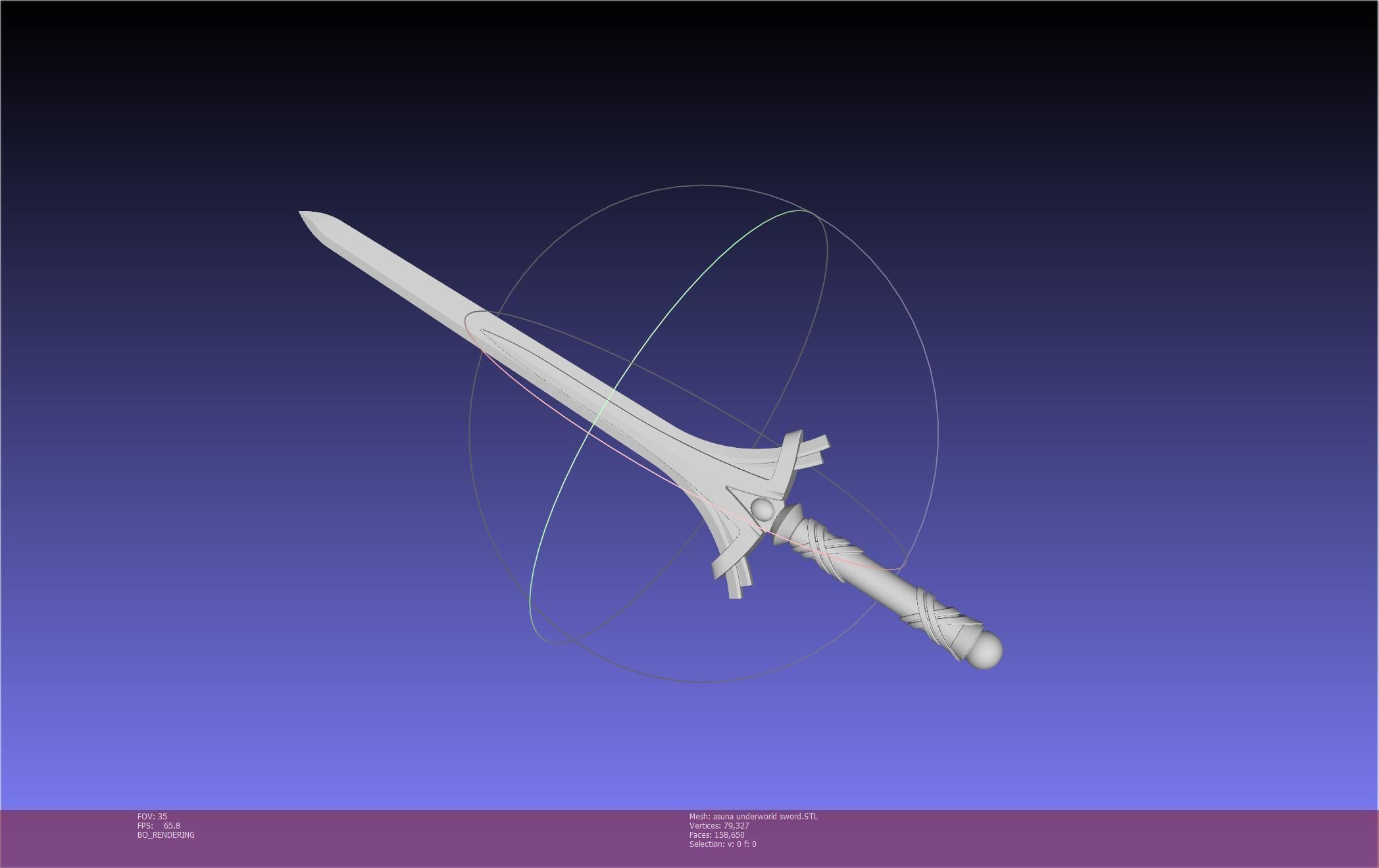 Sword Art Online Alicization Asuna Underworld Sword Assembly 3D model ...