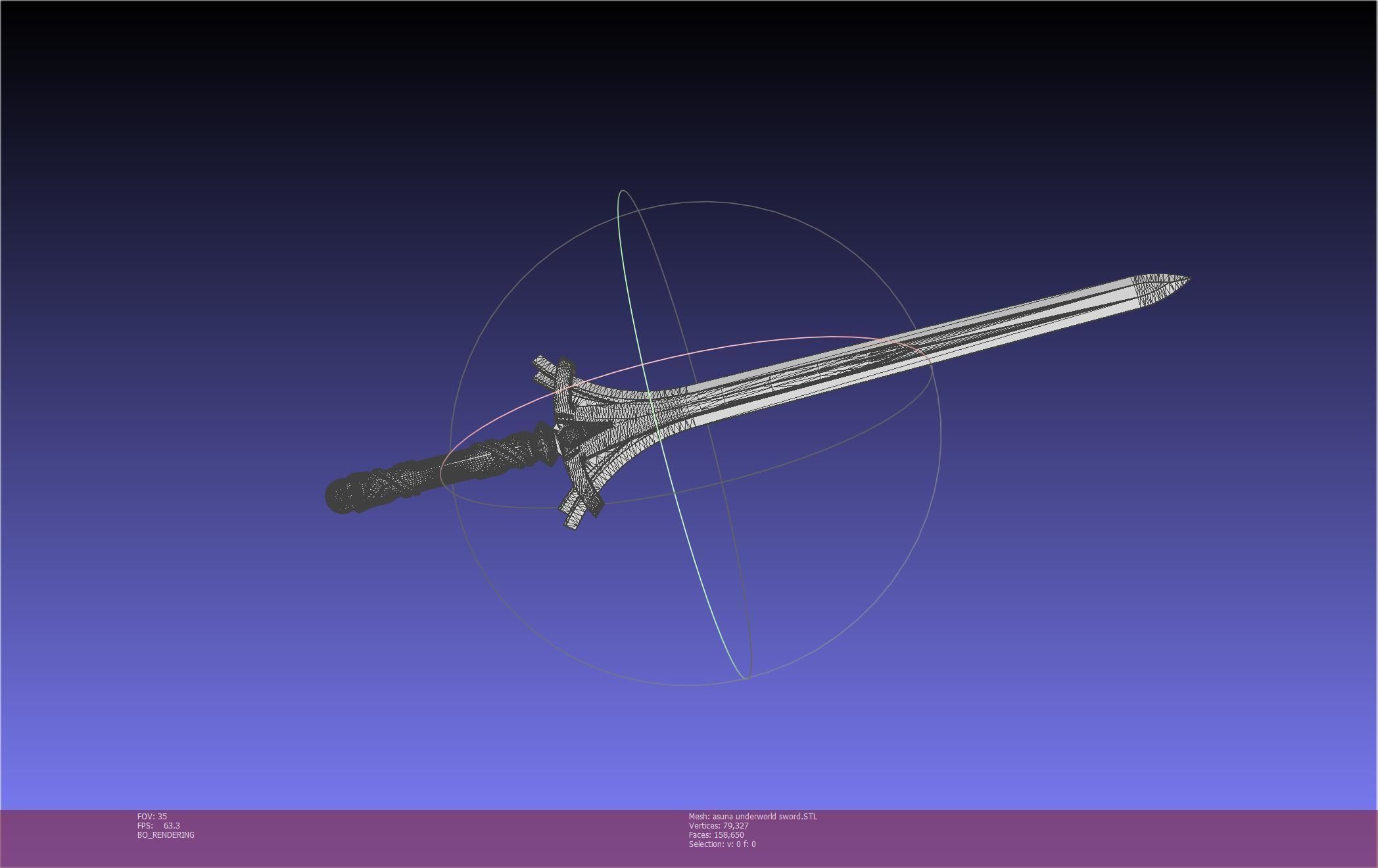 Sword Art Online Alicization Asuna Underworld Sword Assembly 3D model ...