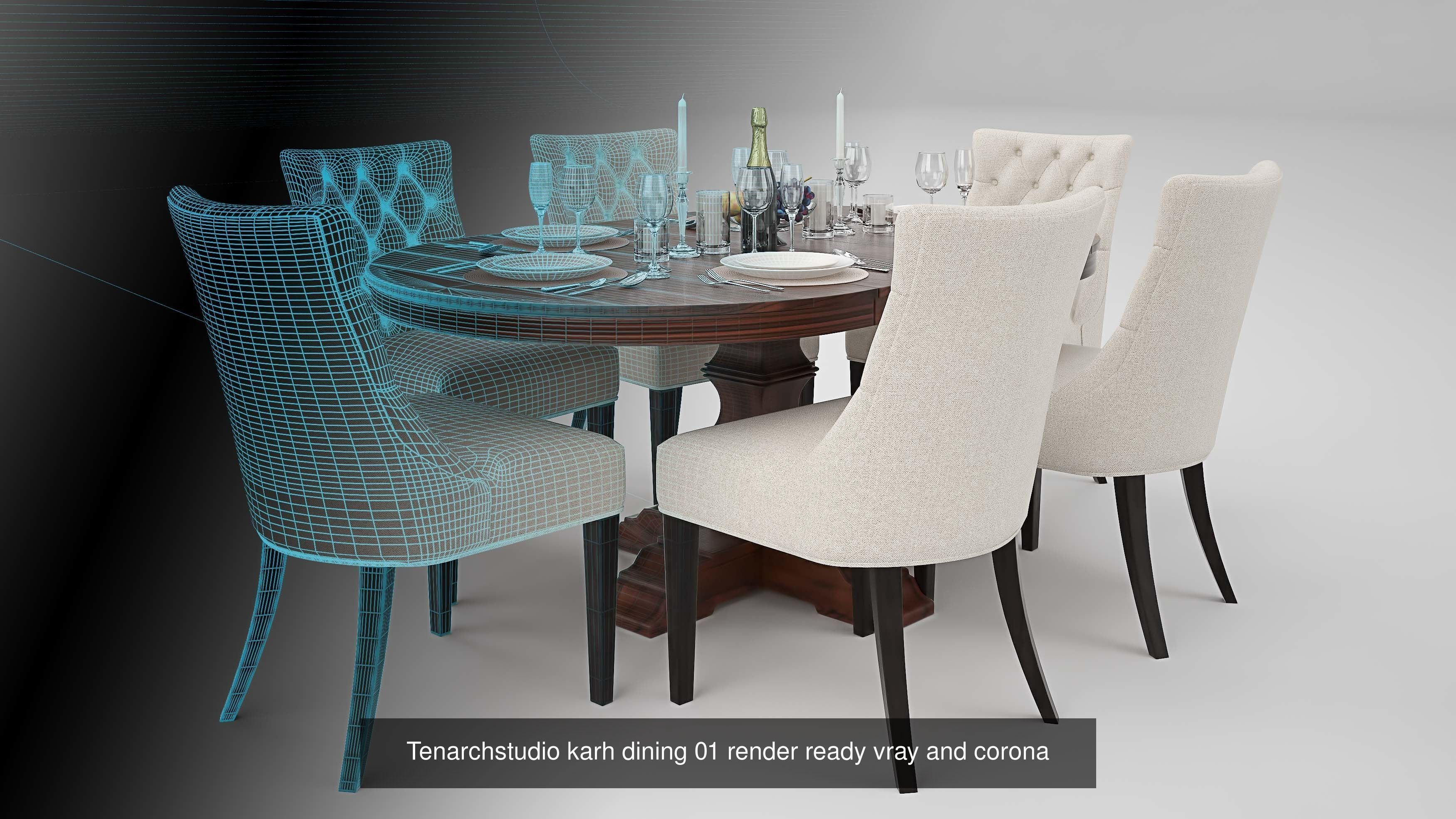 Render Ready vray dining tables collection | CGTrader