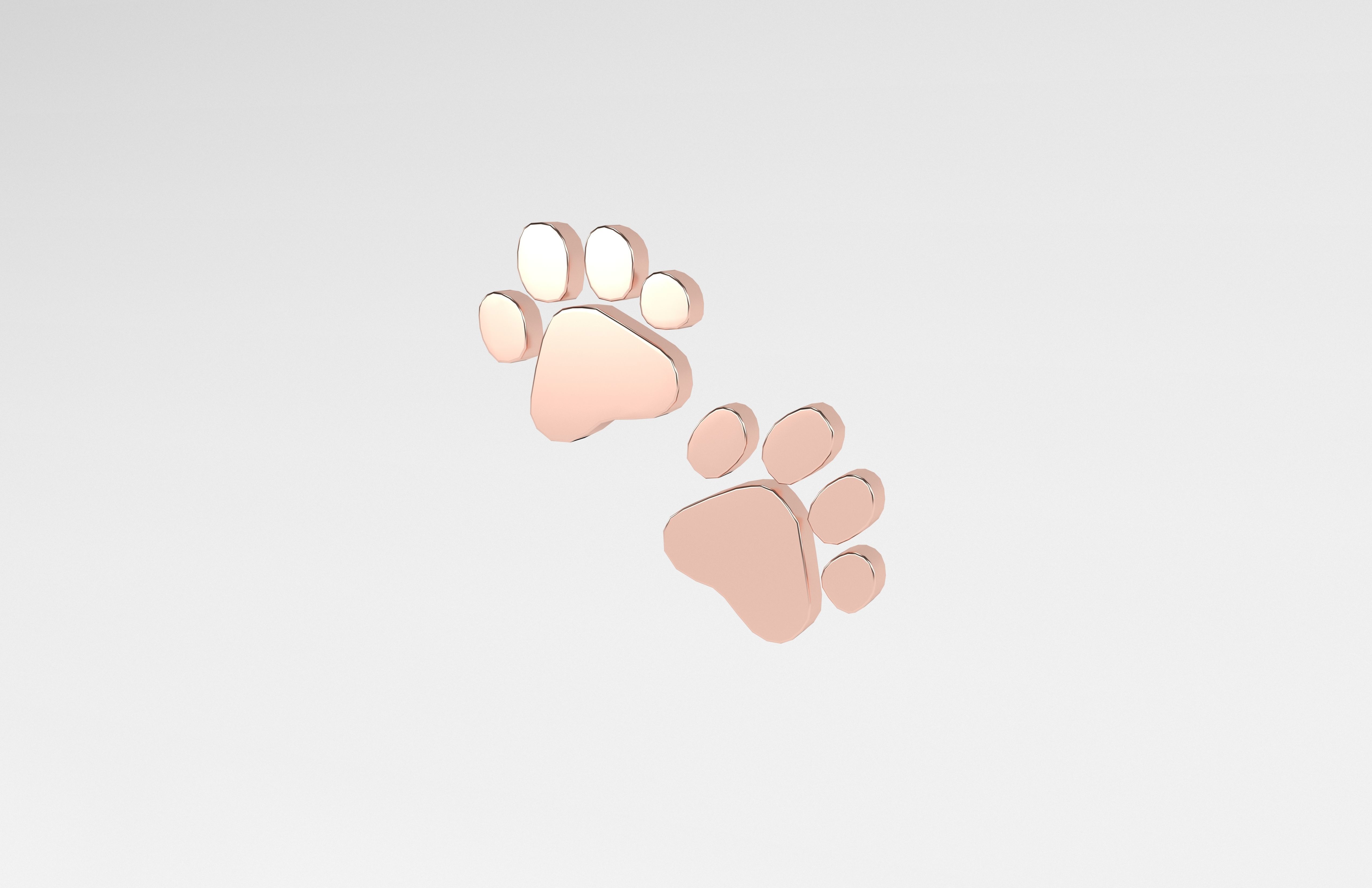 3D model Paw Prints v1 013 VR / AR / low-poly | CGTrader