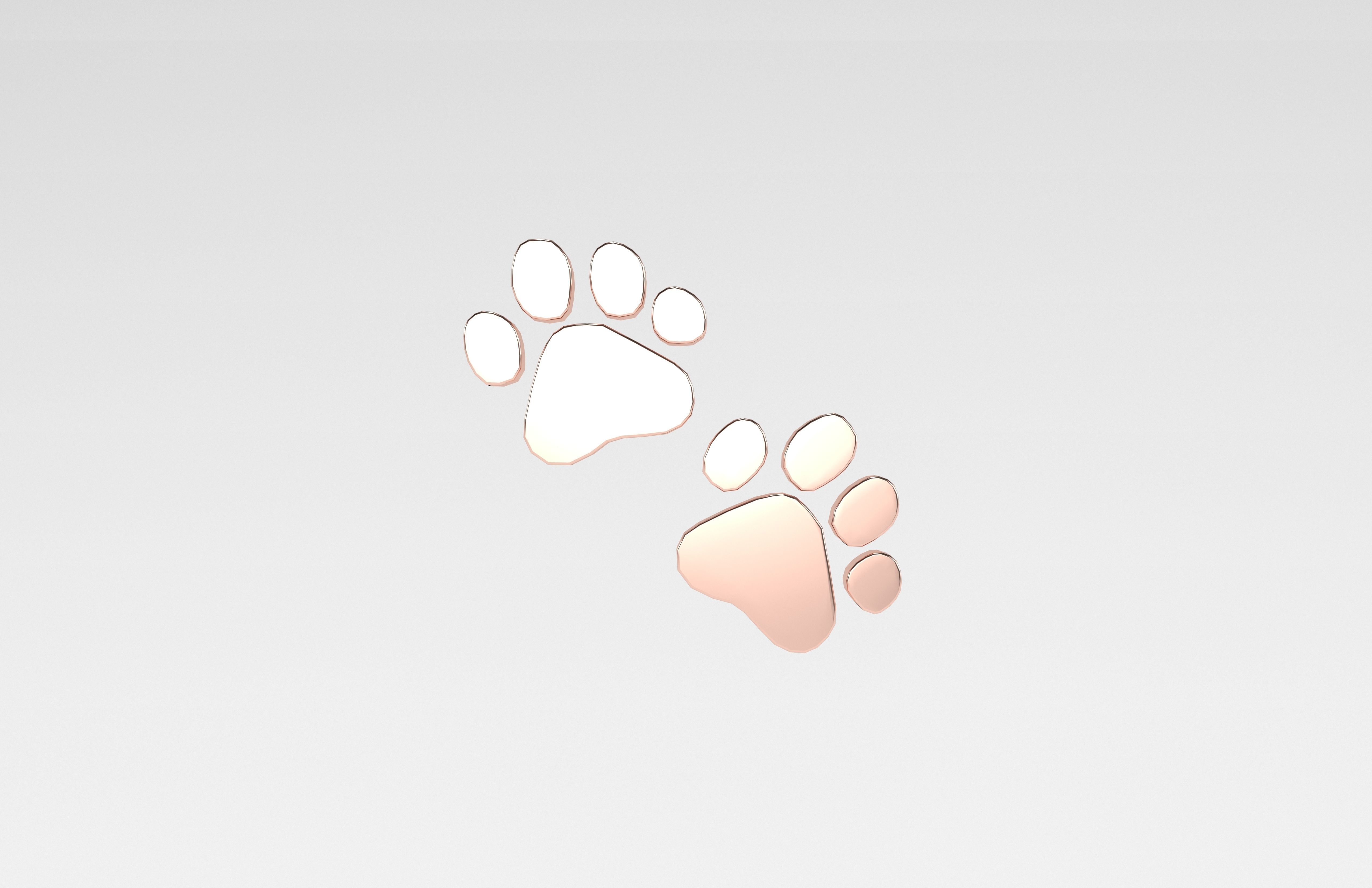 3D model Paw Prints v1 013 VR / AR / low-poly | CGTrader