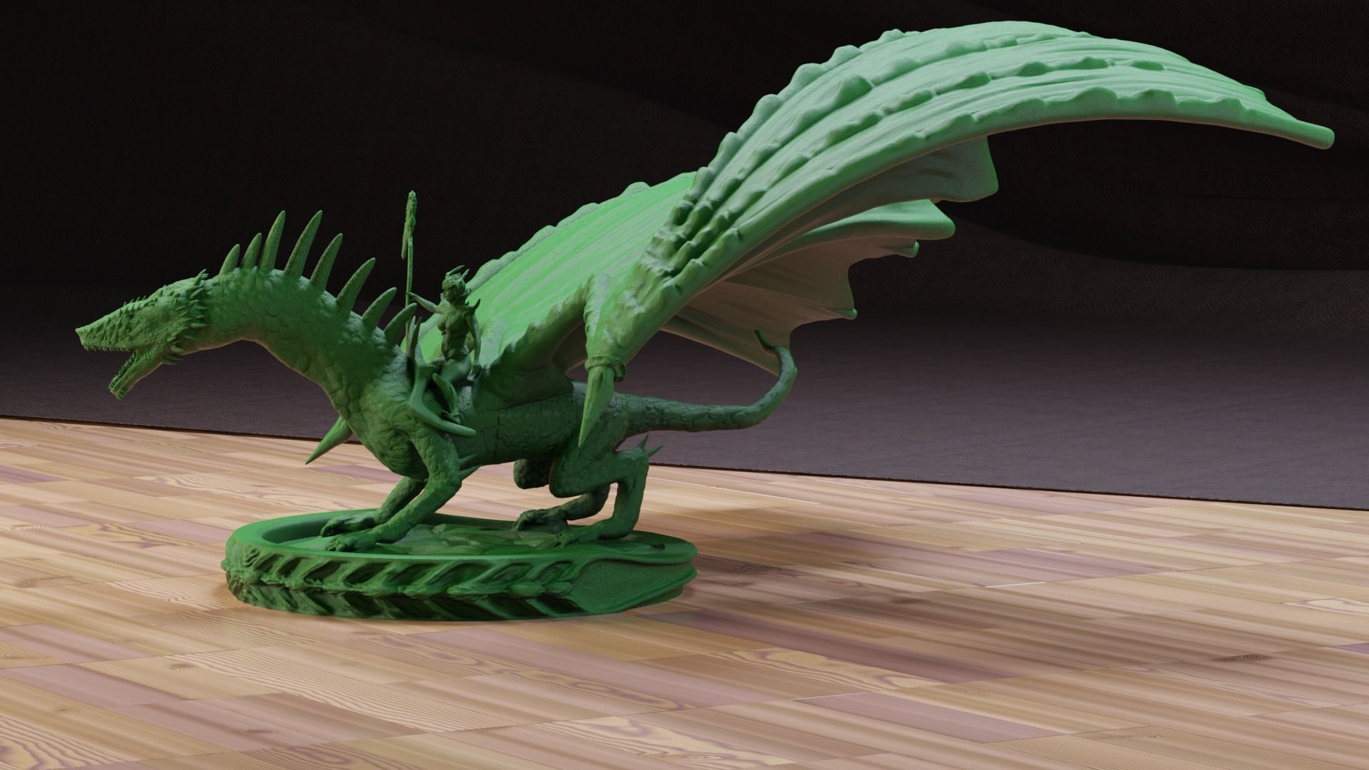 Dragon with Dragon rider 3D model 3D printable | CGTrader