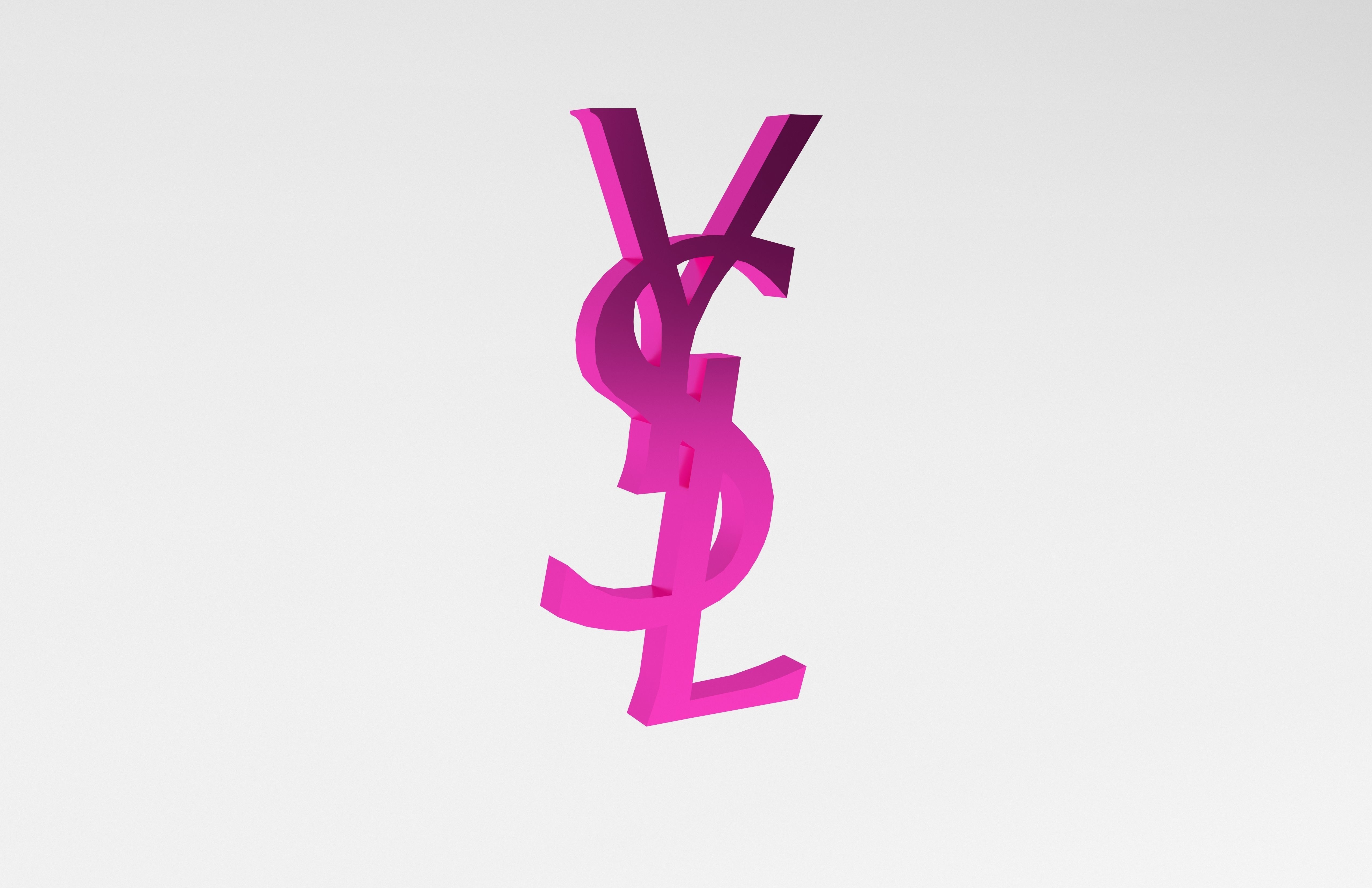 YSL Logo v1 007 free VR / AR / low-poly 3D model | CGTrader