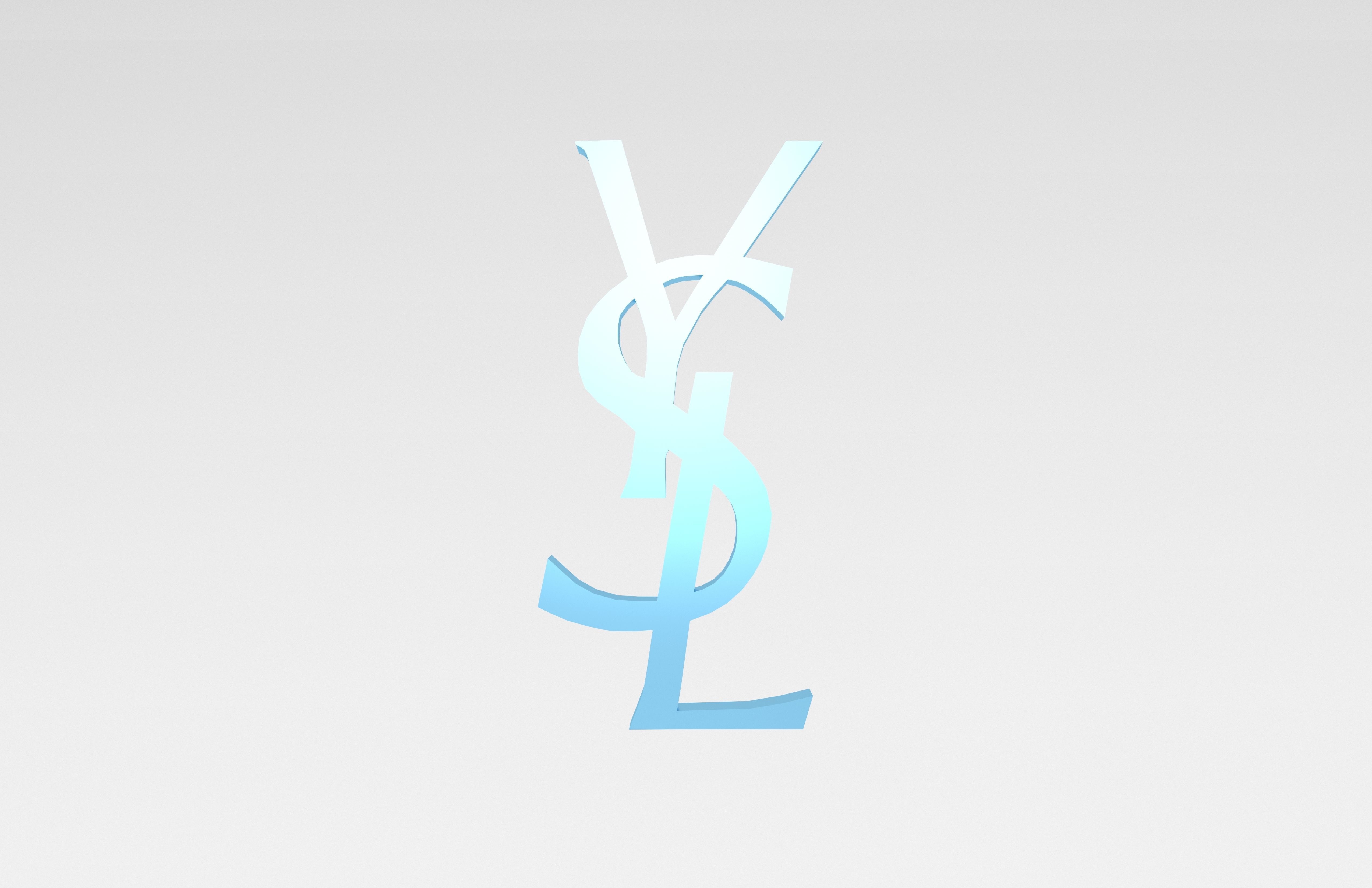 YSL Logo v1 008 free VR / AR / low-poly 3D model | CGTrader
