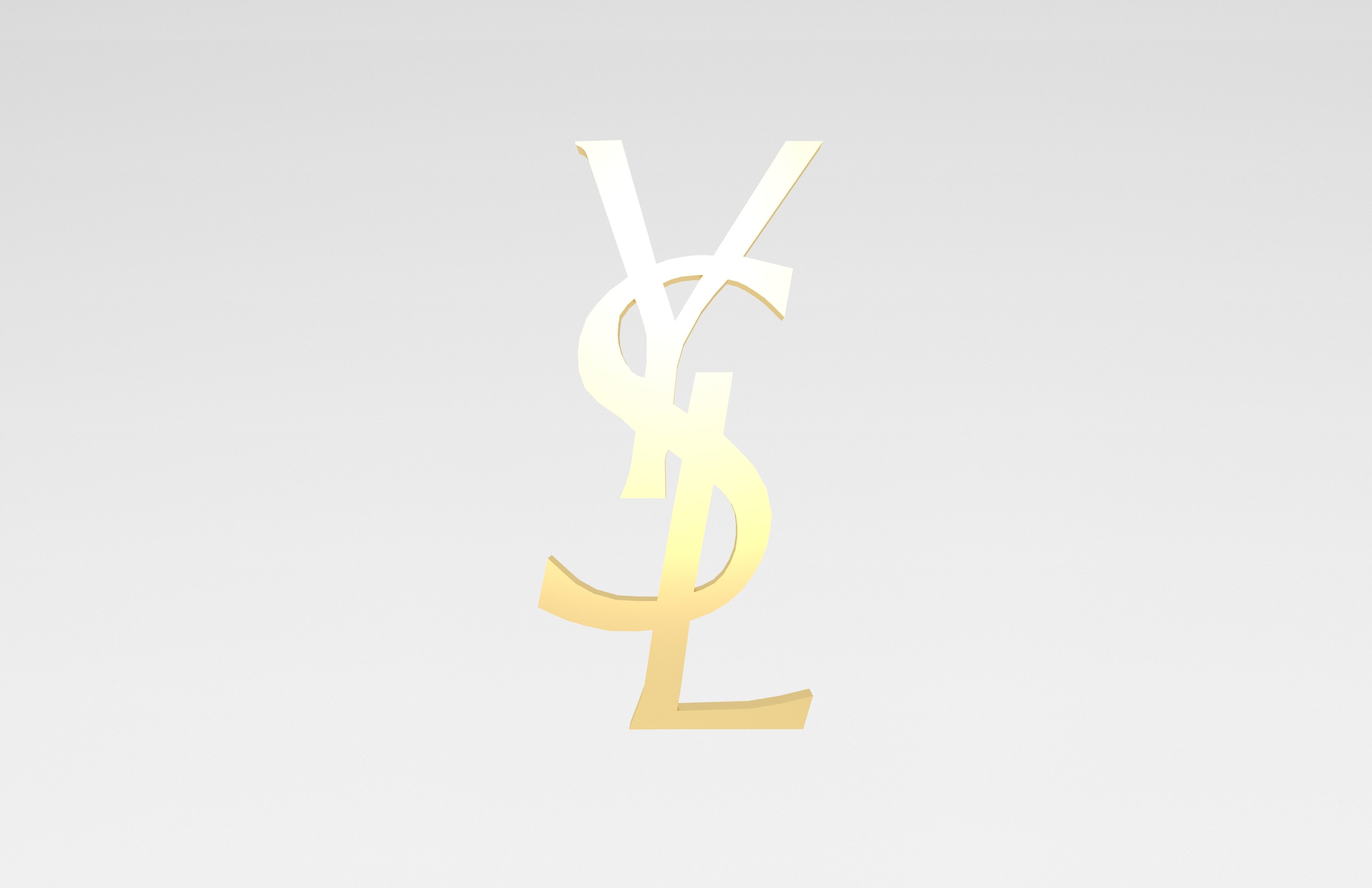 YSL Logo v1 011 free VR / AR / low-poly 3D model | CGTrader