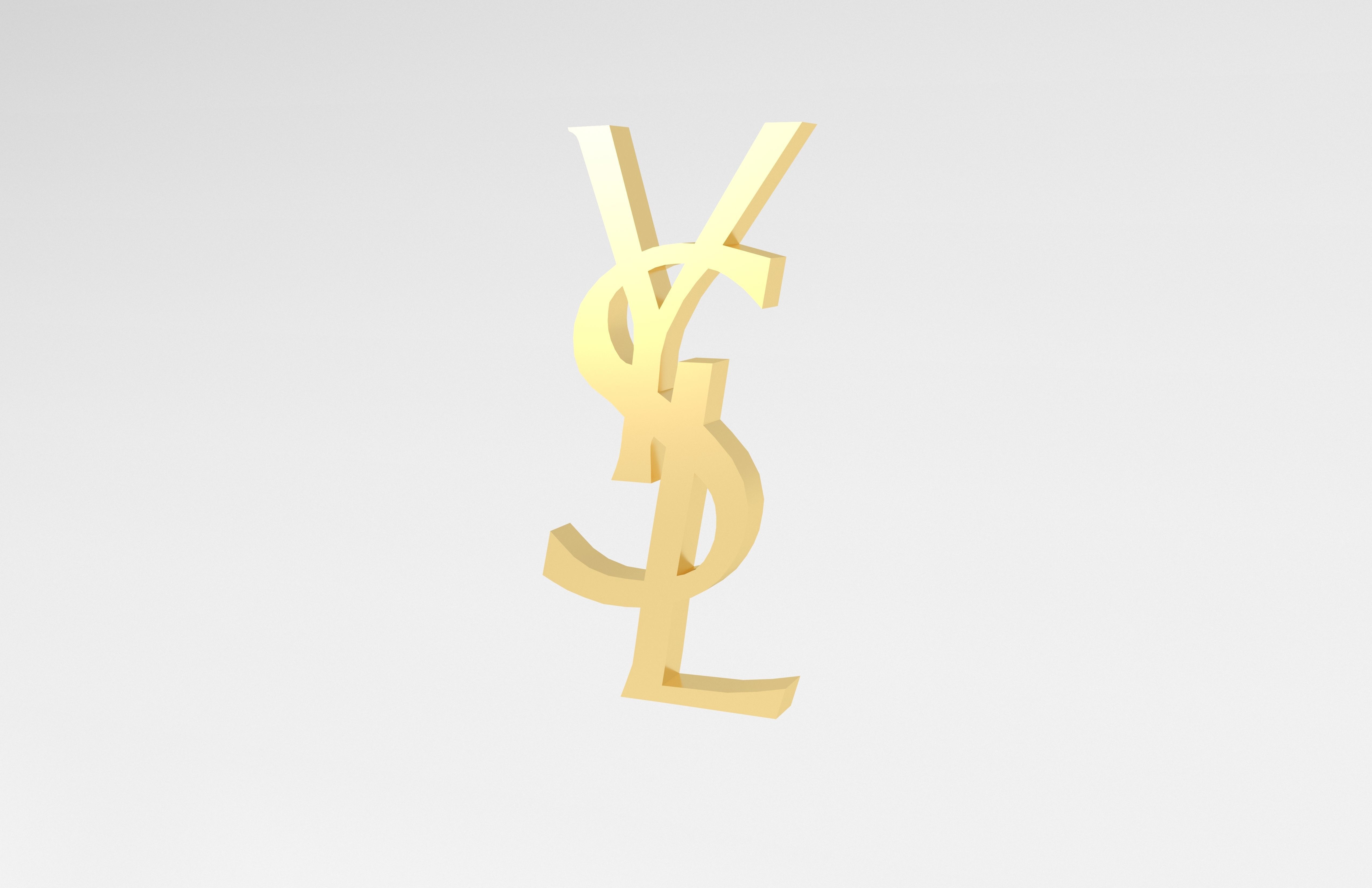 YSL Logo v1 011 free VR / AR / low-poly 3D model | CGTrader
