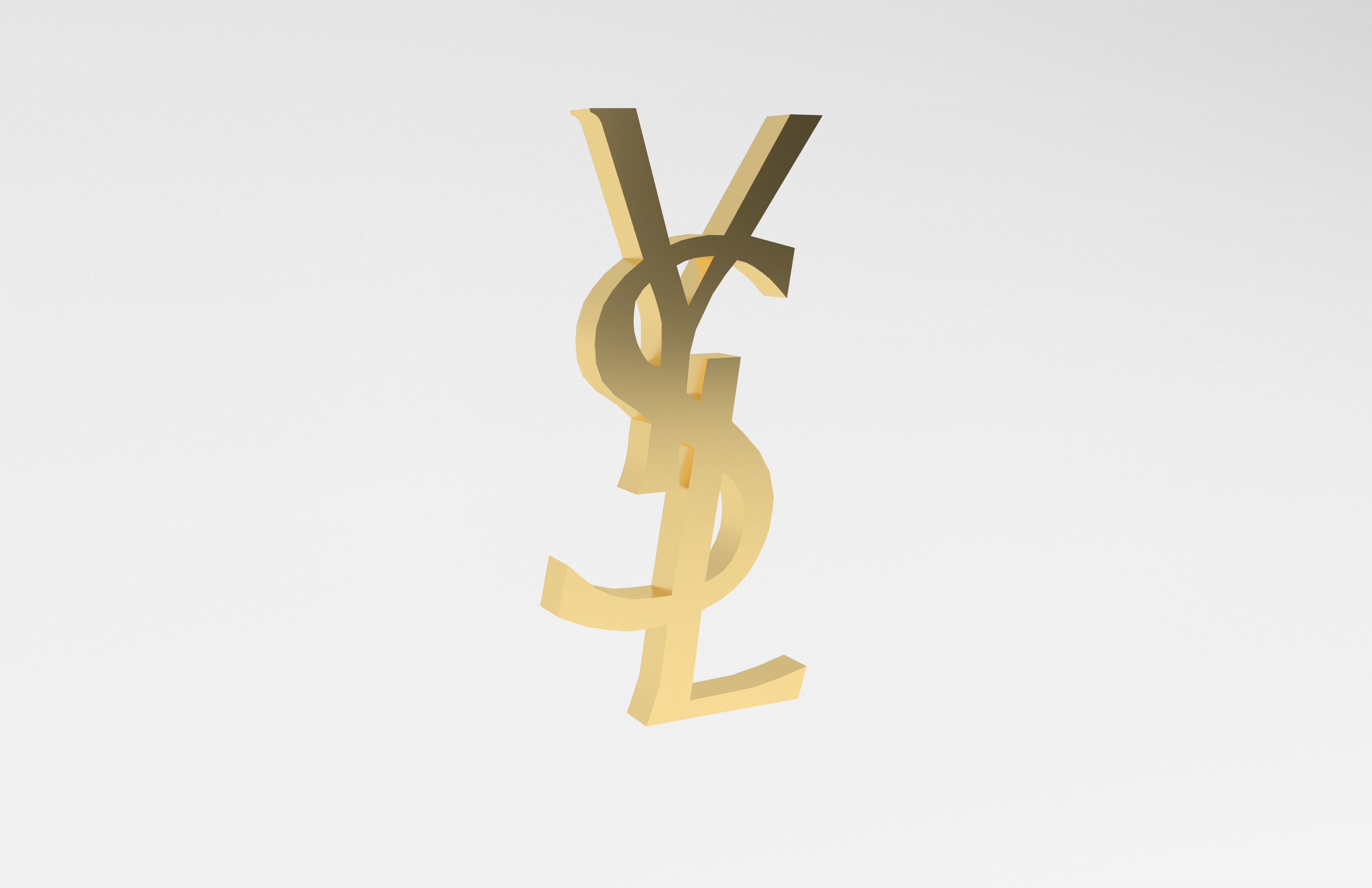 YSL Logo v1 011 free VR / AR / low-poly 3D model | CGTrader