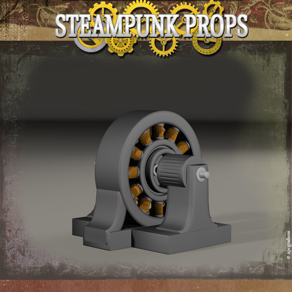 Steampunk Dynamo 3D model | CGTrader