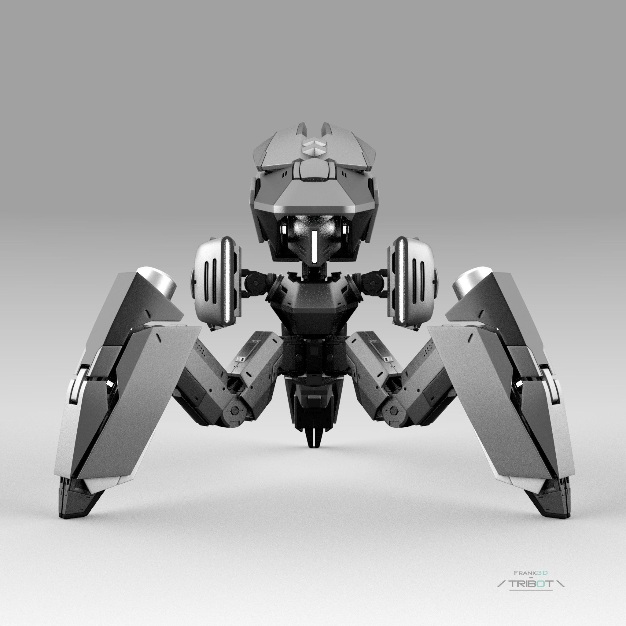 Tribot 202F 3D model animated rigged | CGTrader