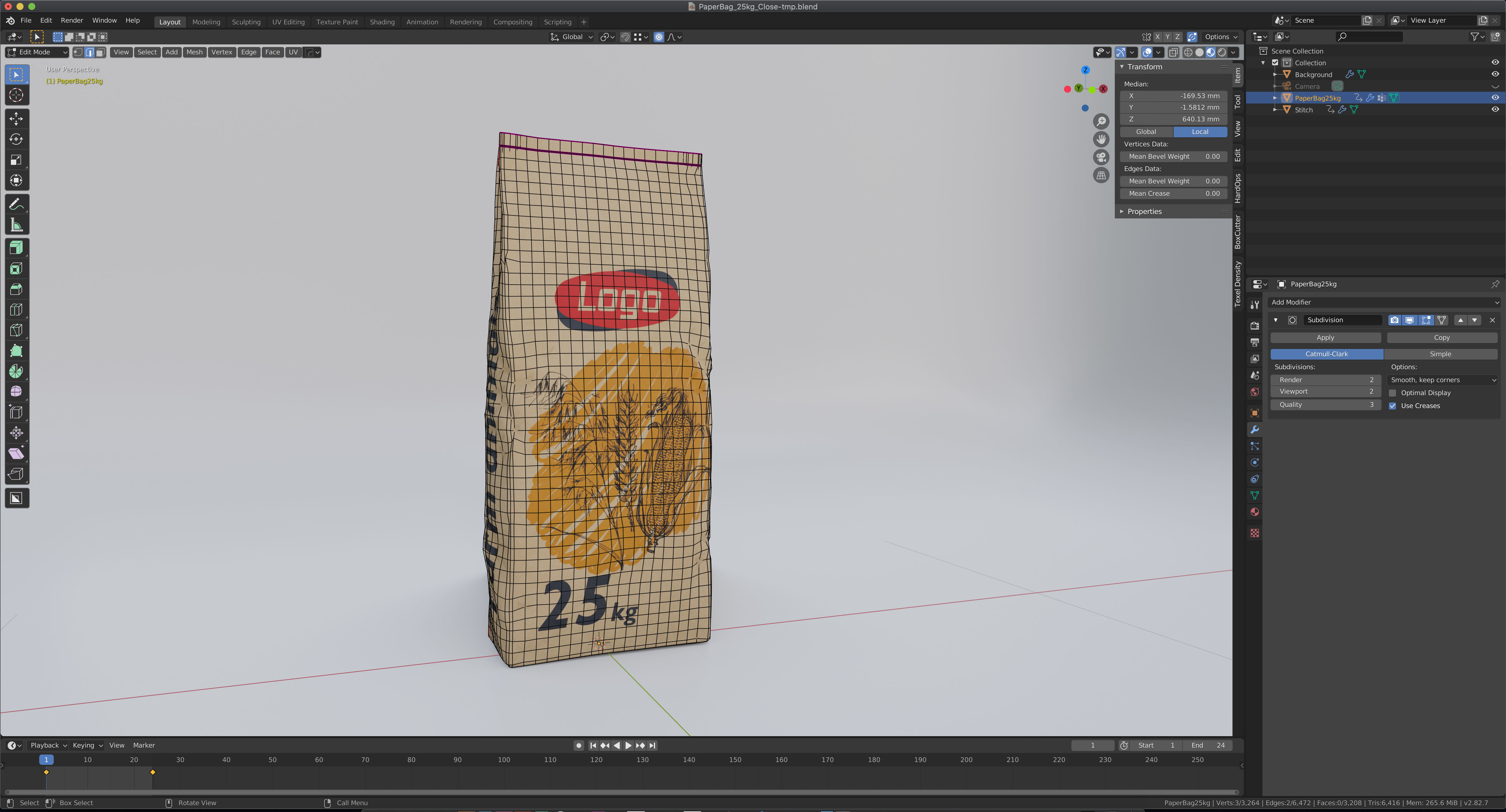 Paper bag 3D model | CGTrader