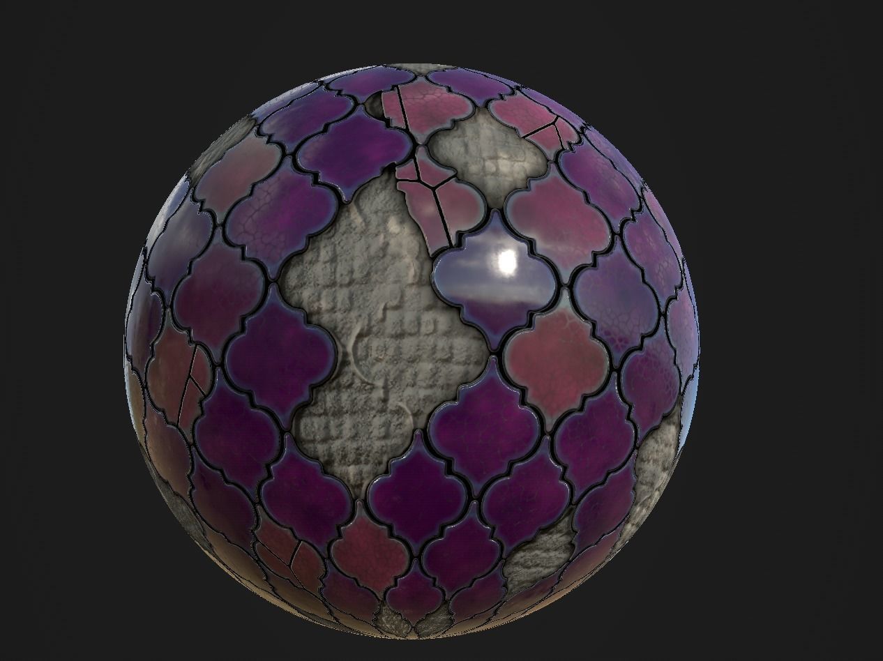 Arabesque Tile Texture | CGTrader