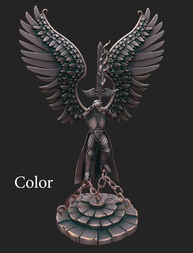 3D model Statue archangel VR / AR / low-poly | CGTrader