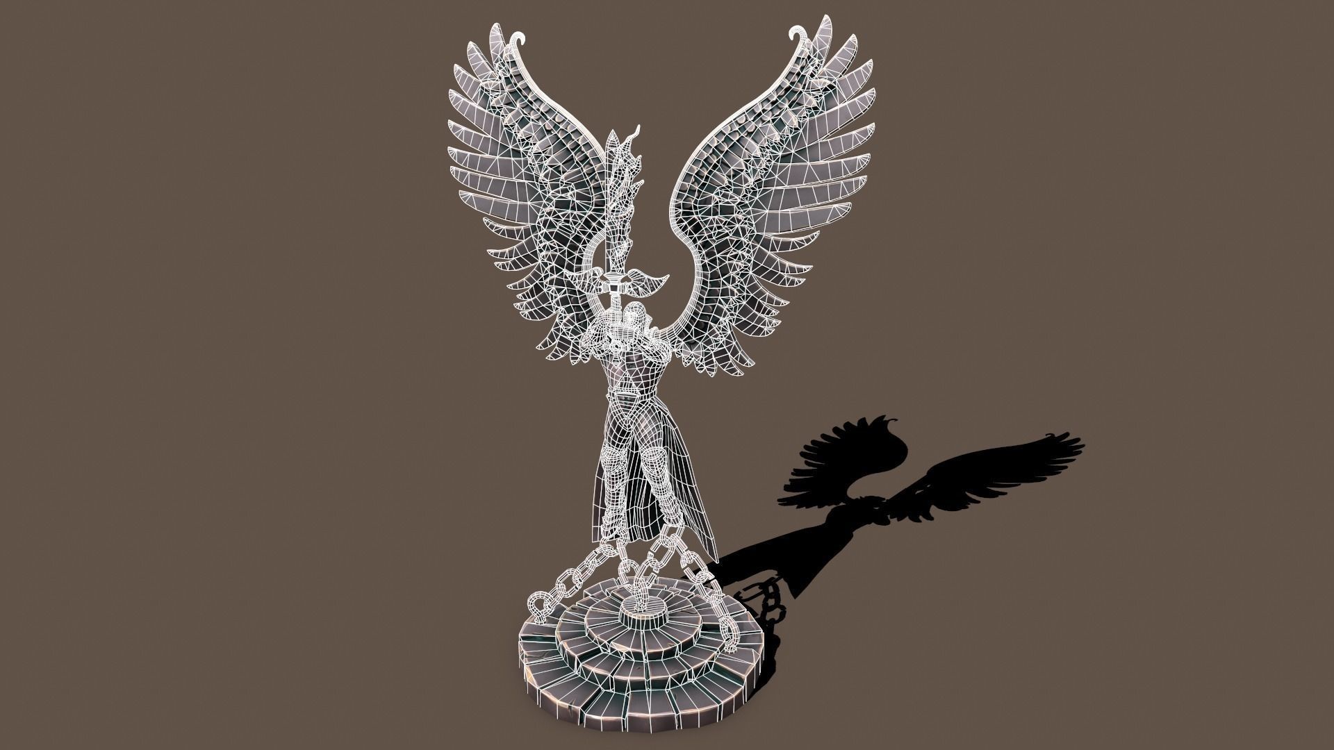 3D model Statue archangel VR / AR / low-poly | CGTrader