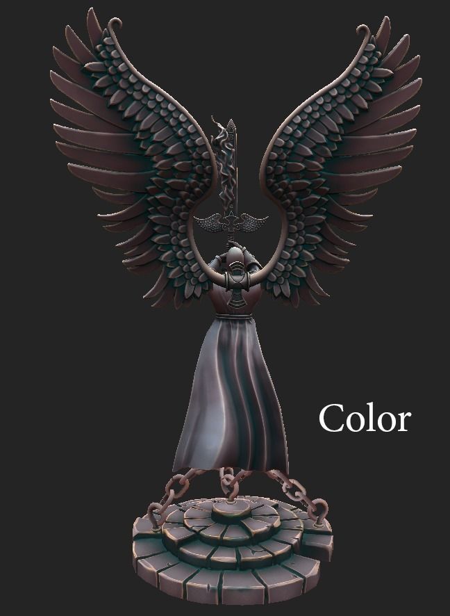 3D model Statue archangel VR / AR / low-poly | CGTrader