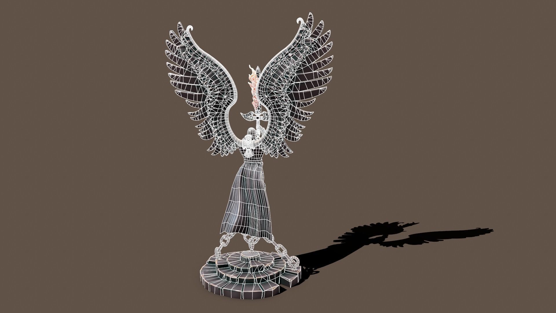 3D model Statue archangel VR / AR / low-poly | CGTrader