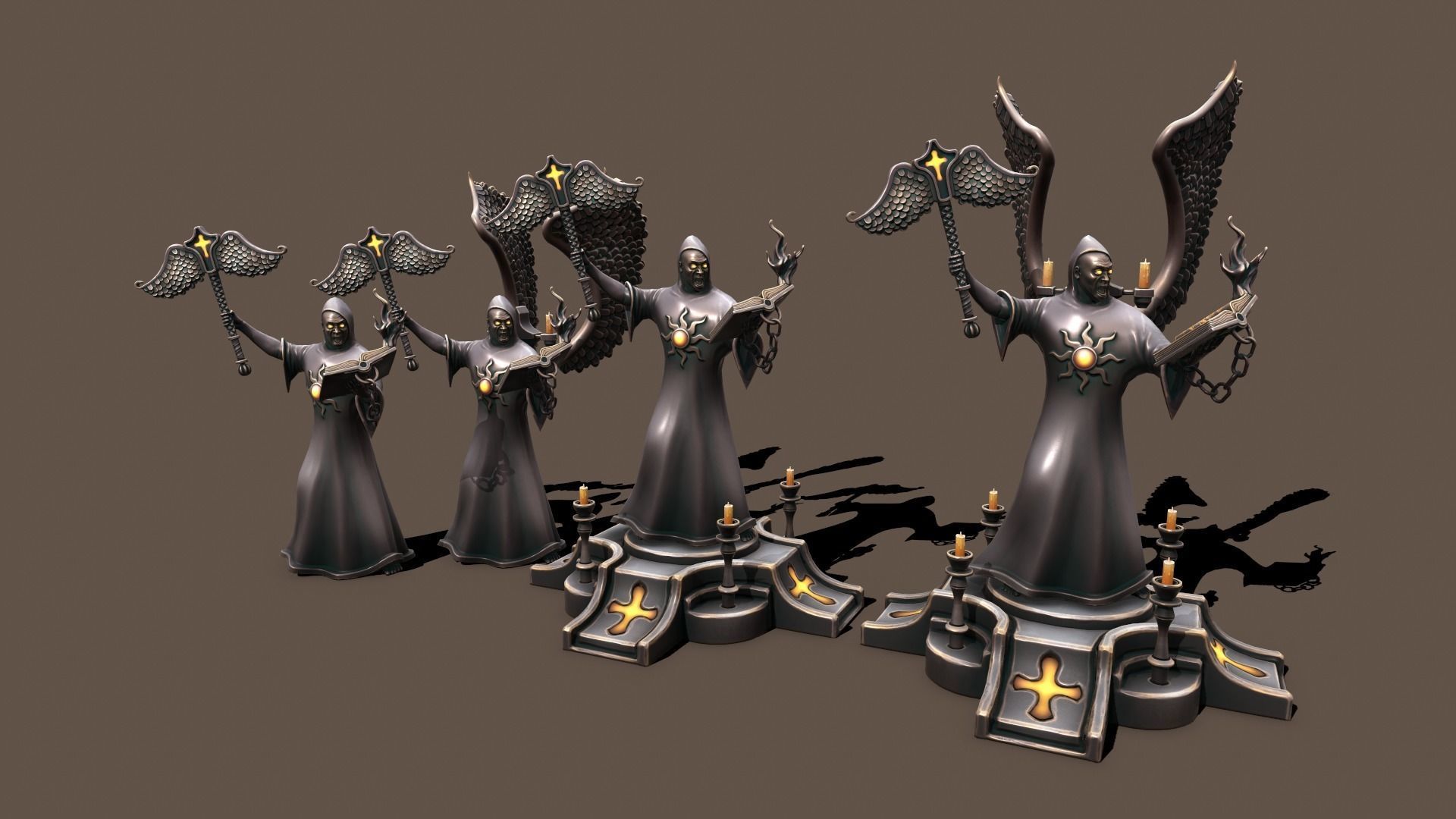 3D model Dark Statues VR / AR / low-poly | CGTrader