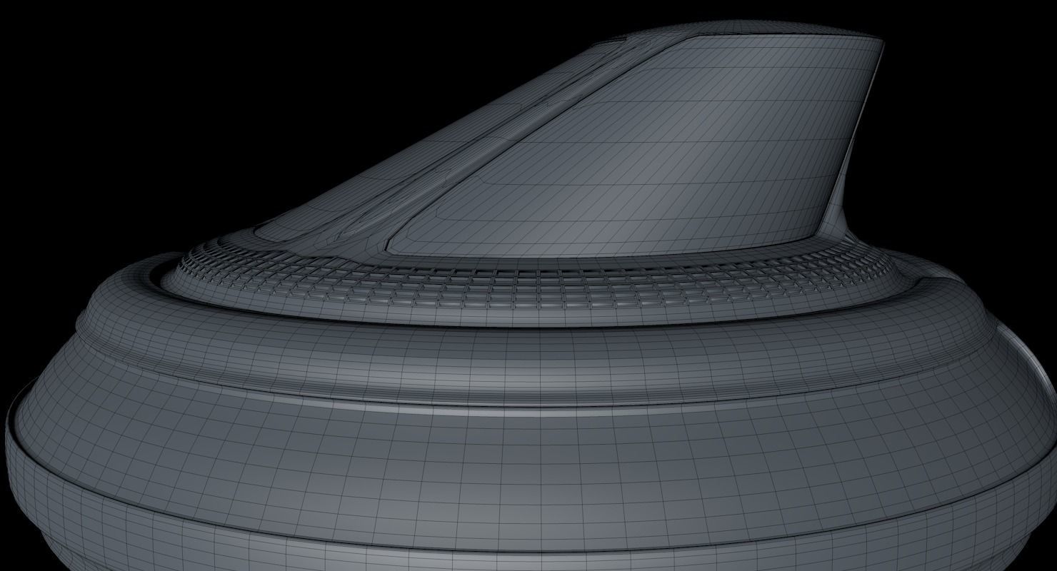 SpaceShip futuristic toilet with lights on top free 3D model | CGTrader