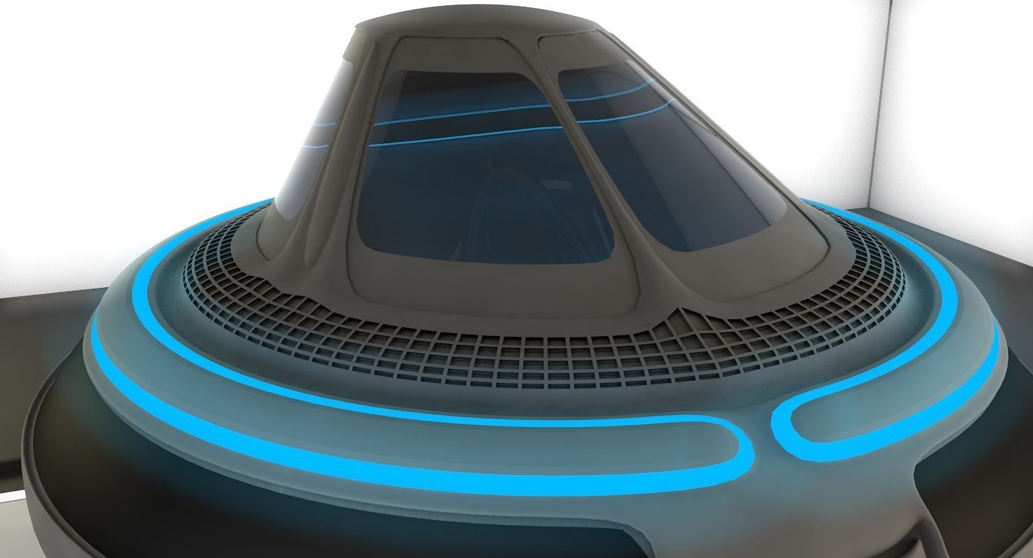 SpaceShip futuristic toilet with lights on top free 3D model | CGTrader