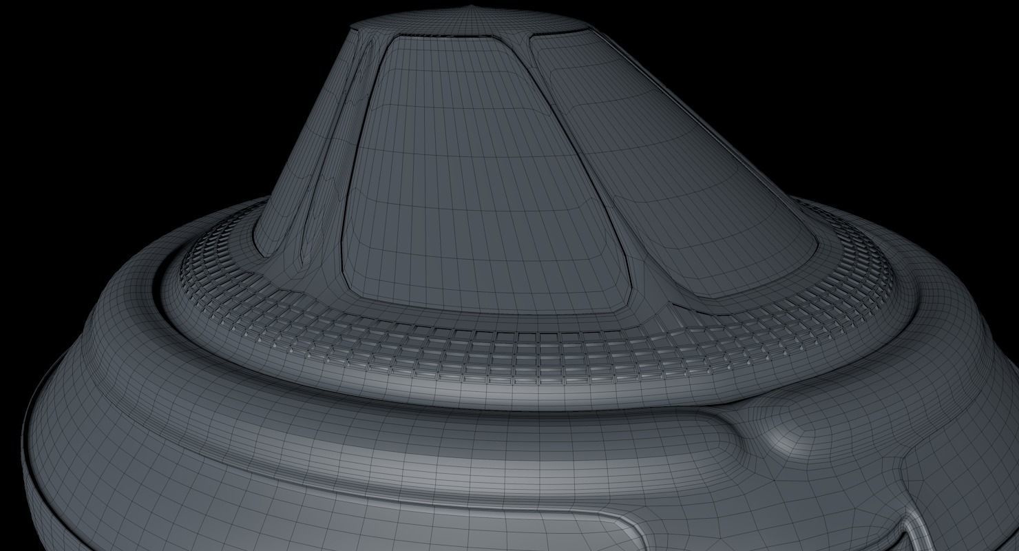 SpaceShip futuristic toilet with lights on top free 3D model | CGTrader