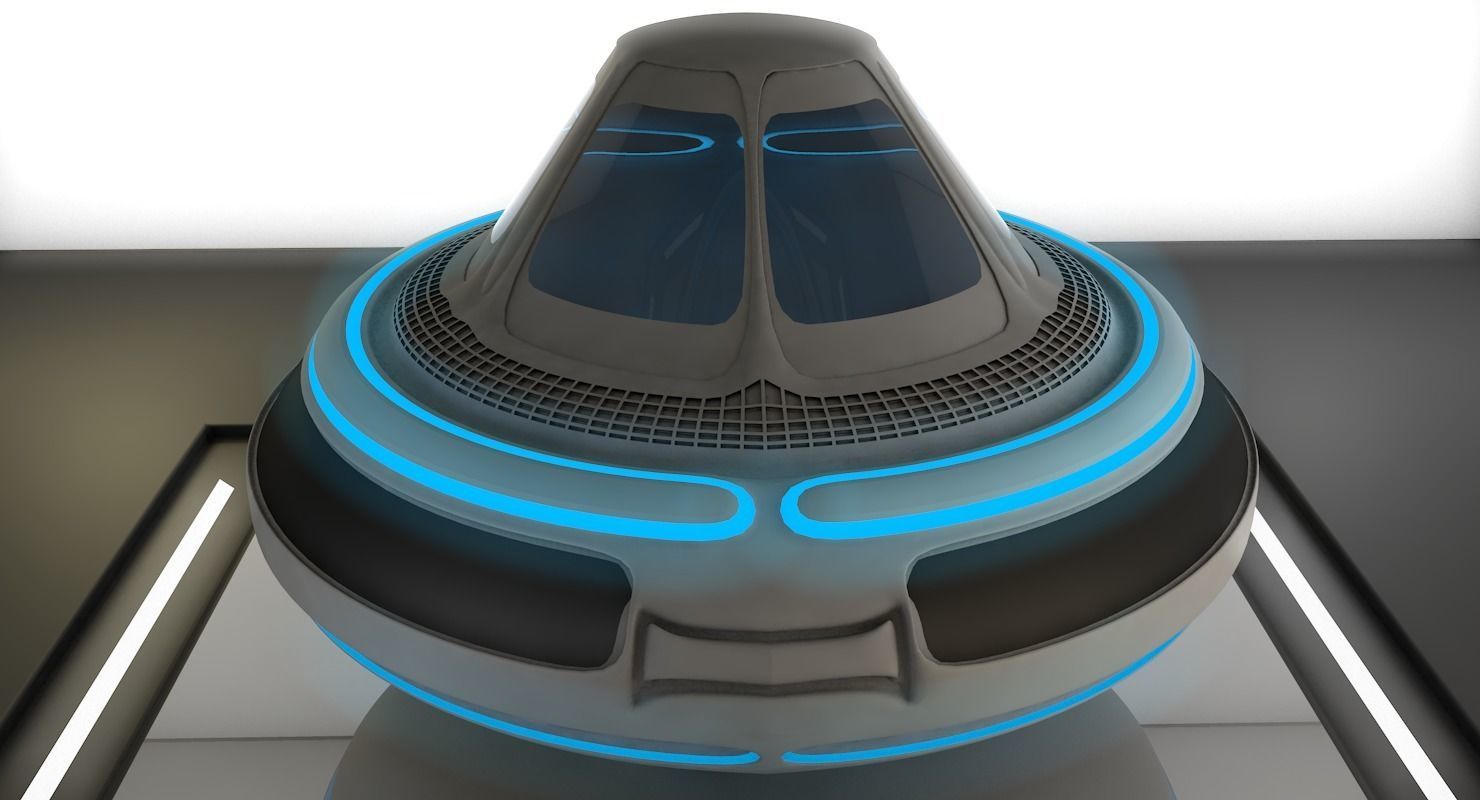SpaceShip futuristic toilet with lights on top free 3D model | CGTrader