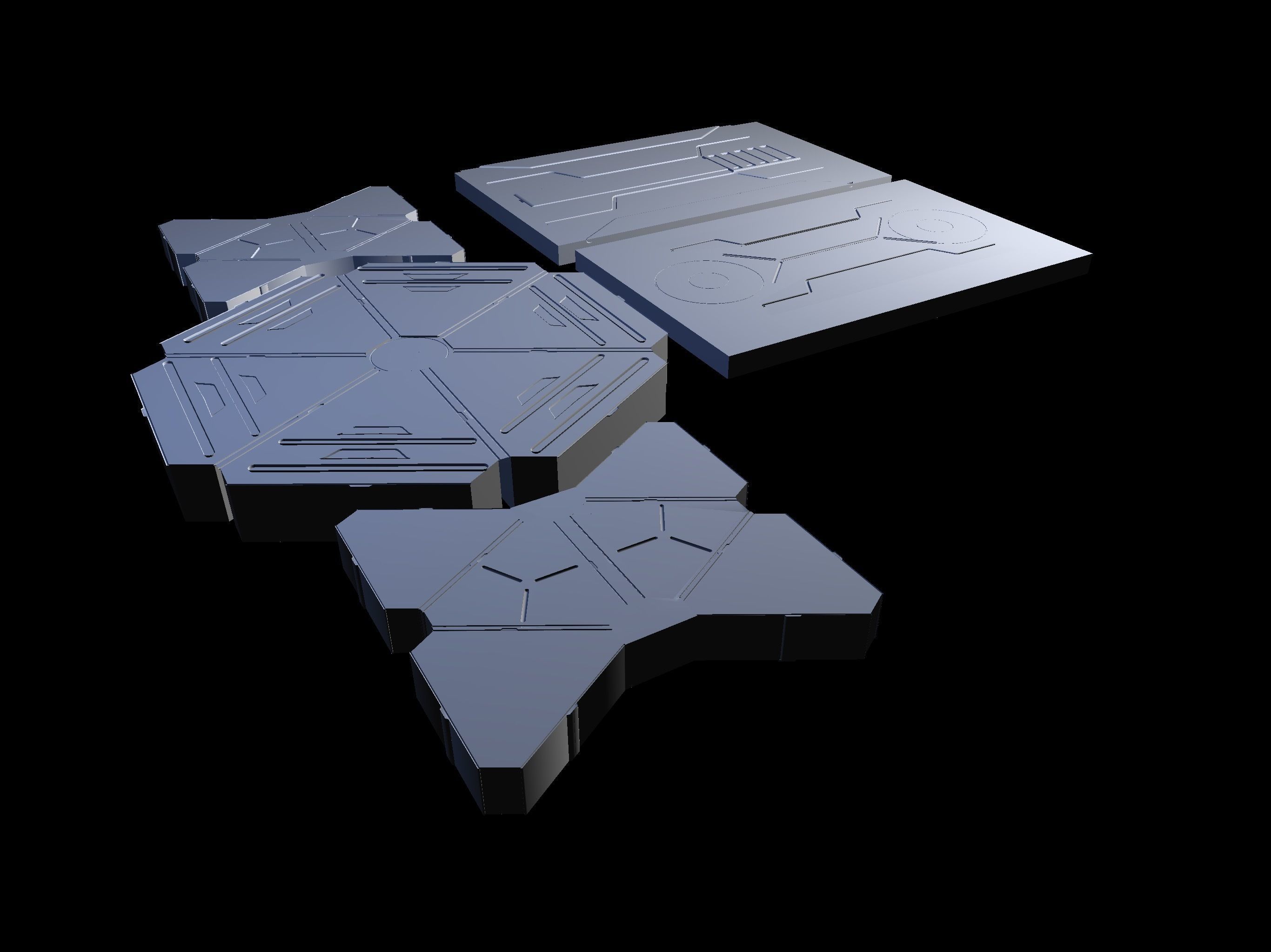 sci fi paneling 3D model | CGTrader