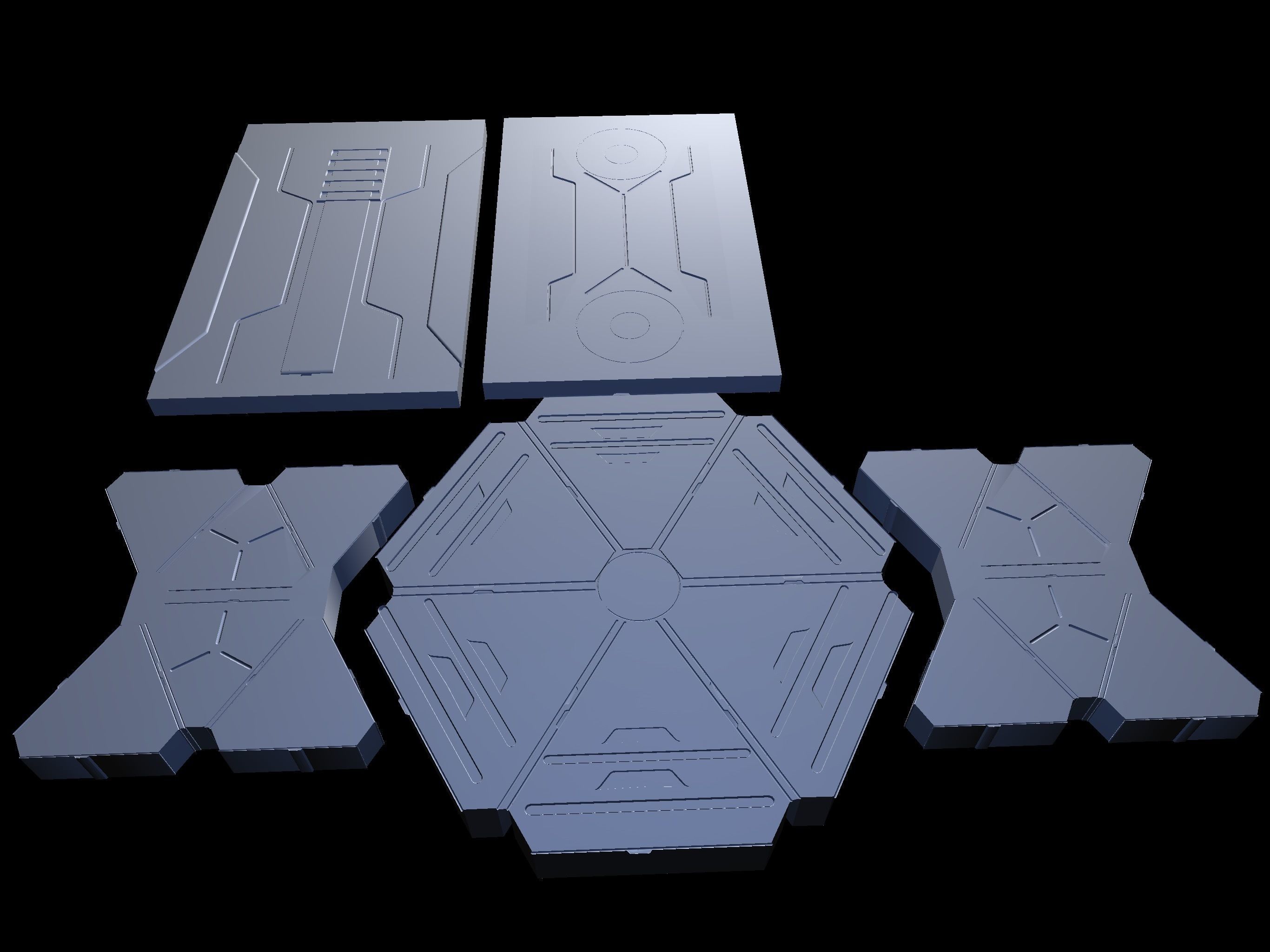 sci fi paneling 3D model | CGTrader