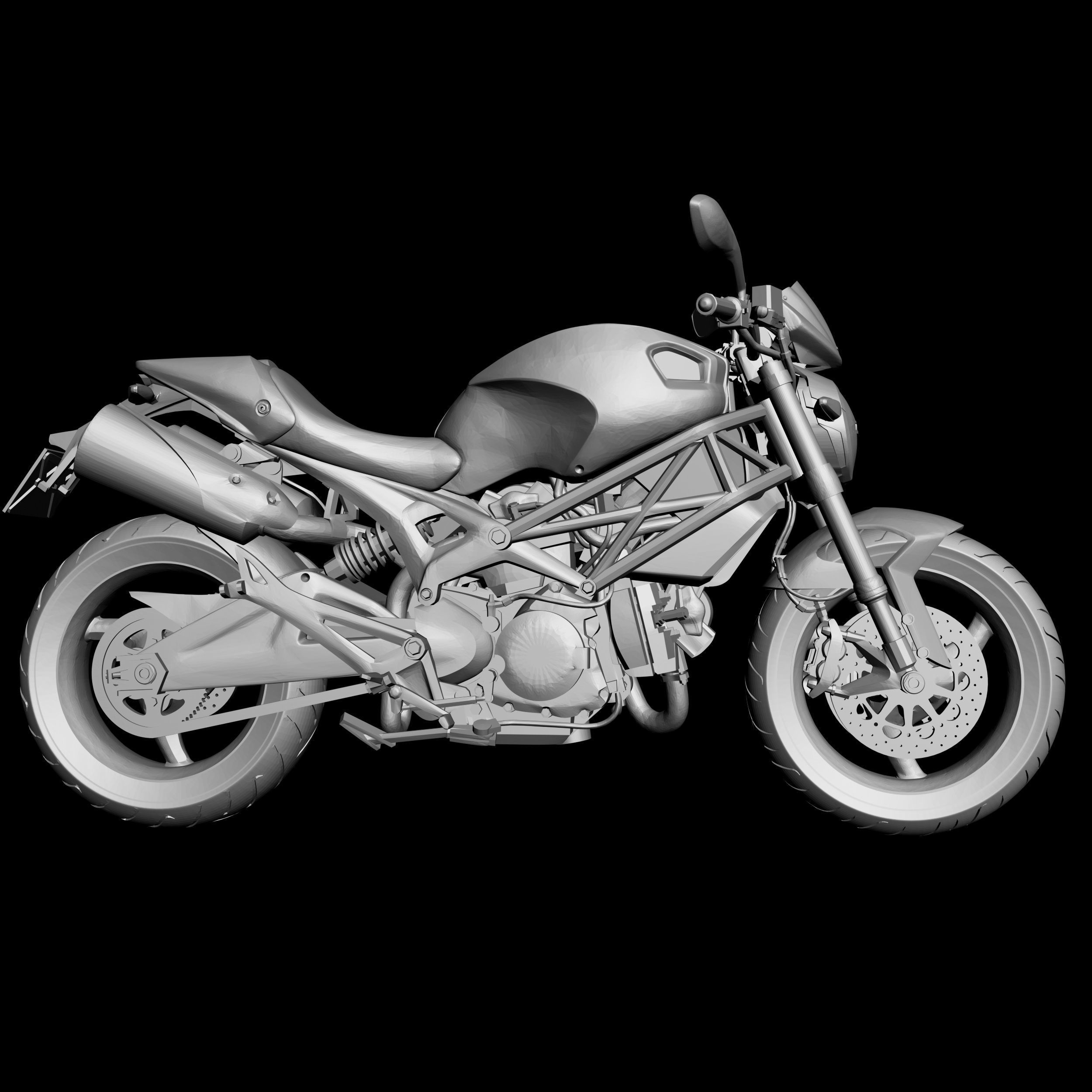 DUCATI MONSTER 696 MOTORCYCLE FOR 3D PRINTING 3D model 3D printable ...