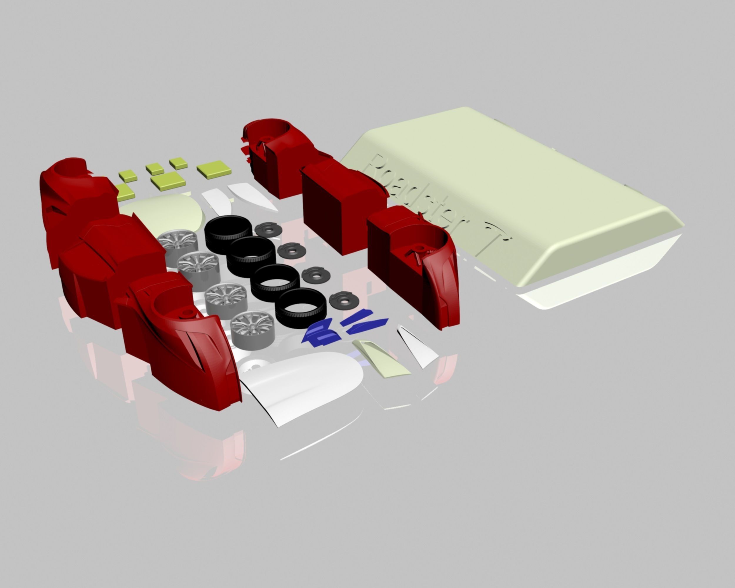 TESLA ROADSTER 2020 FOR 3D PRINTING STL FILES 3D model 3D printable ...