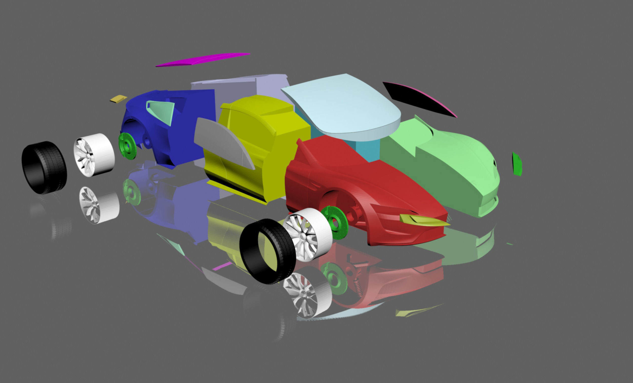 TESLA ROADSTER 2020 FOR 3D PRINTING STL FILES 3D model 3D printable ...