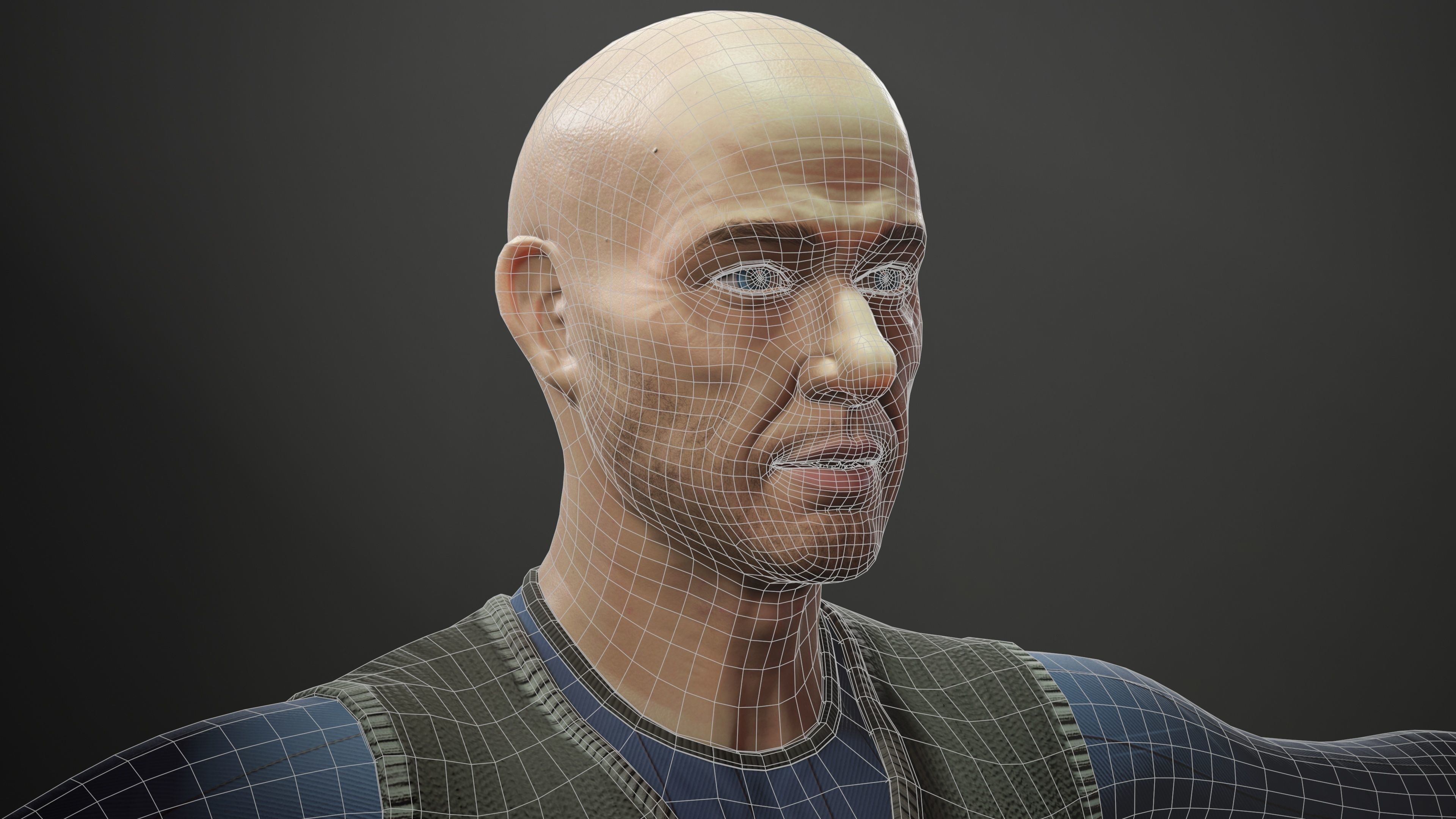 3D model Bald Man VR / AR / low-poly | CGTrader