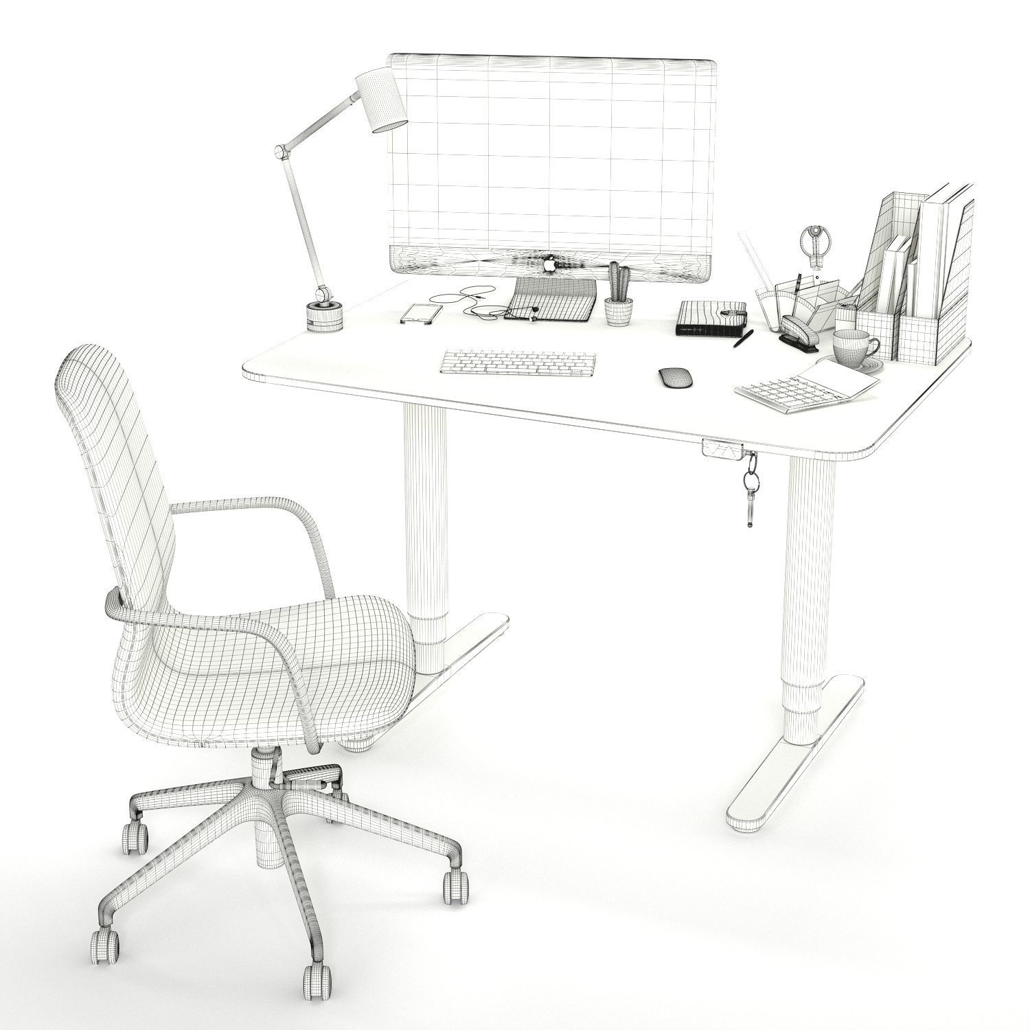 office workplace 3D model | CGTrader