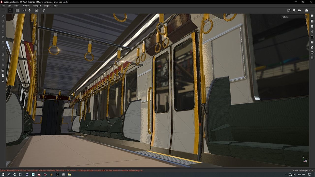 3D model JR 323 Japan Commuter Train 3D Model Full Set VR / AR / low ...