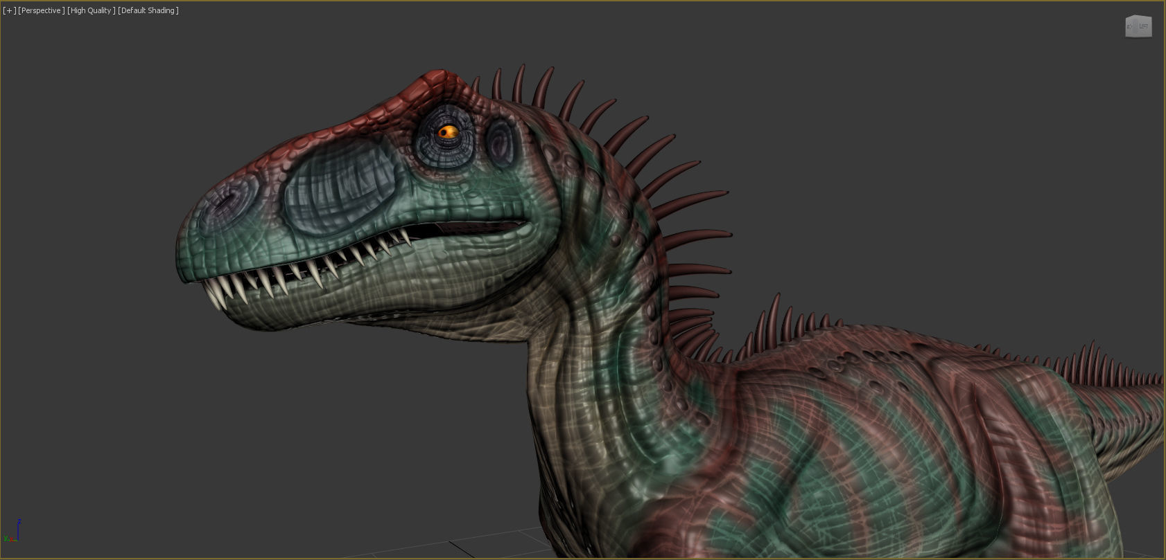 3D model Allosaurus Dinosaur Rig and Animations VR / AR / low-poly ...