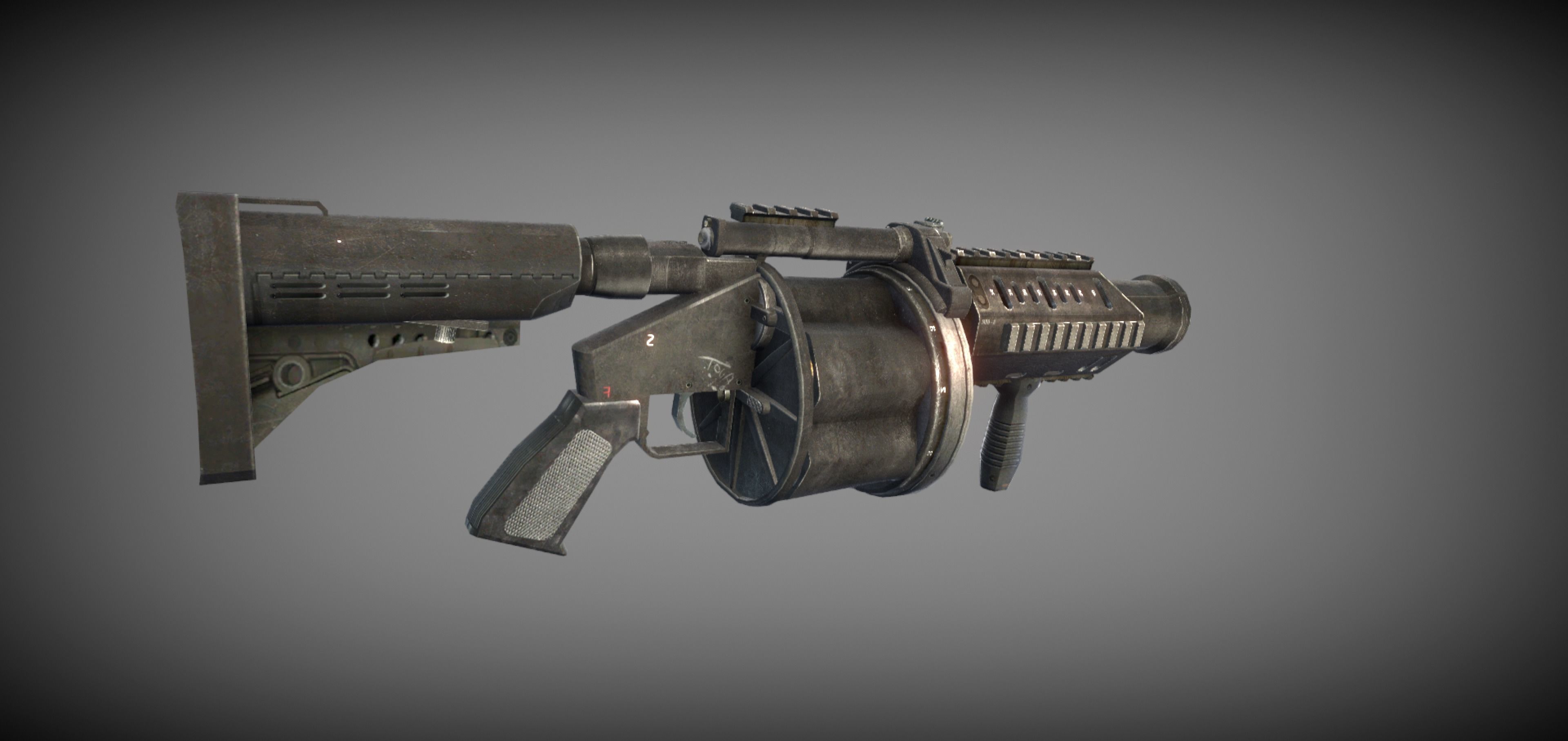 3D model MK32 Grenade Launcher VR / AR / low-poly rigged | CGTrader