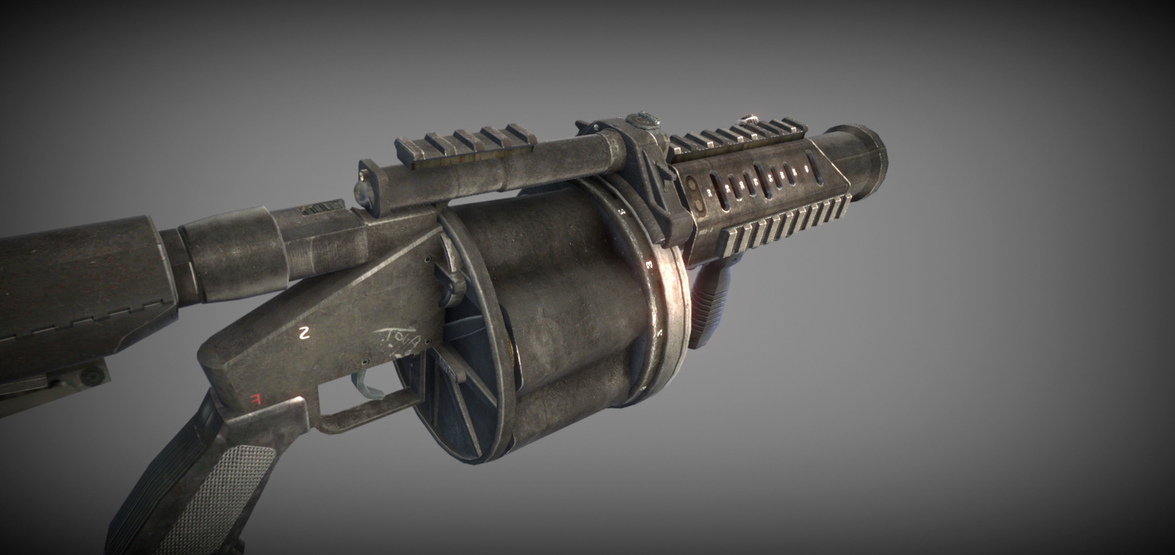 3D model MK32 Grenade Launcher VR / AR / low-poly rigged | CGTrader