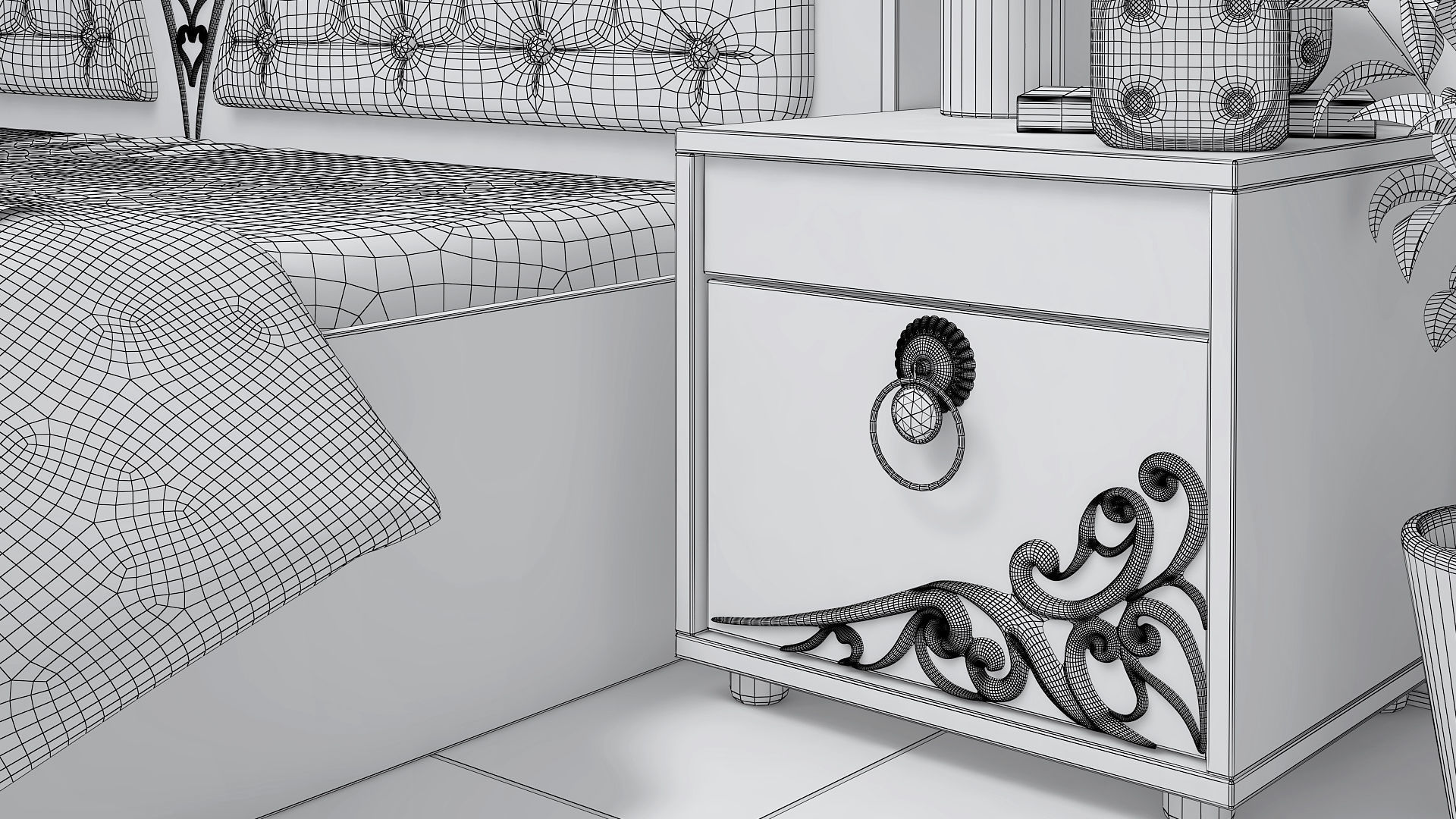 Bedroom in arabic style 3D model | CGTrader