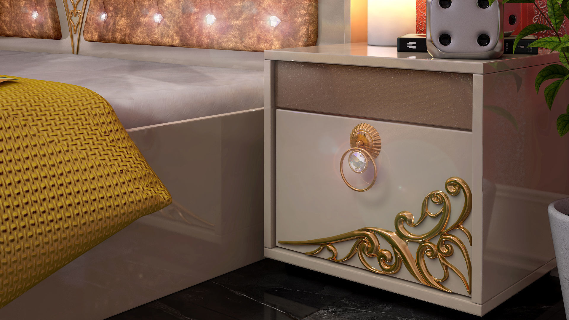 Bedroom in arabic style 3D model | CGTrader
