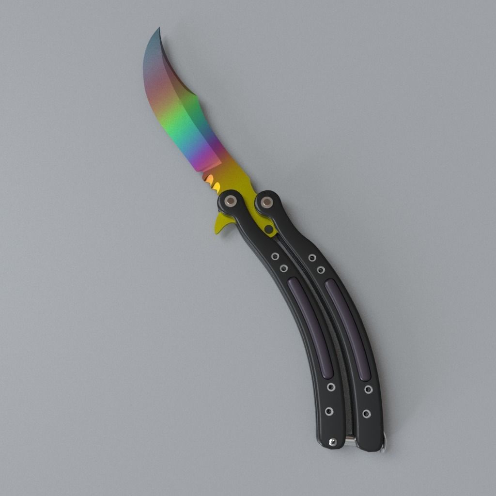 Three CSGO Knives Pack 1 3D model | CGTrader
