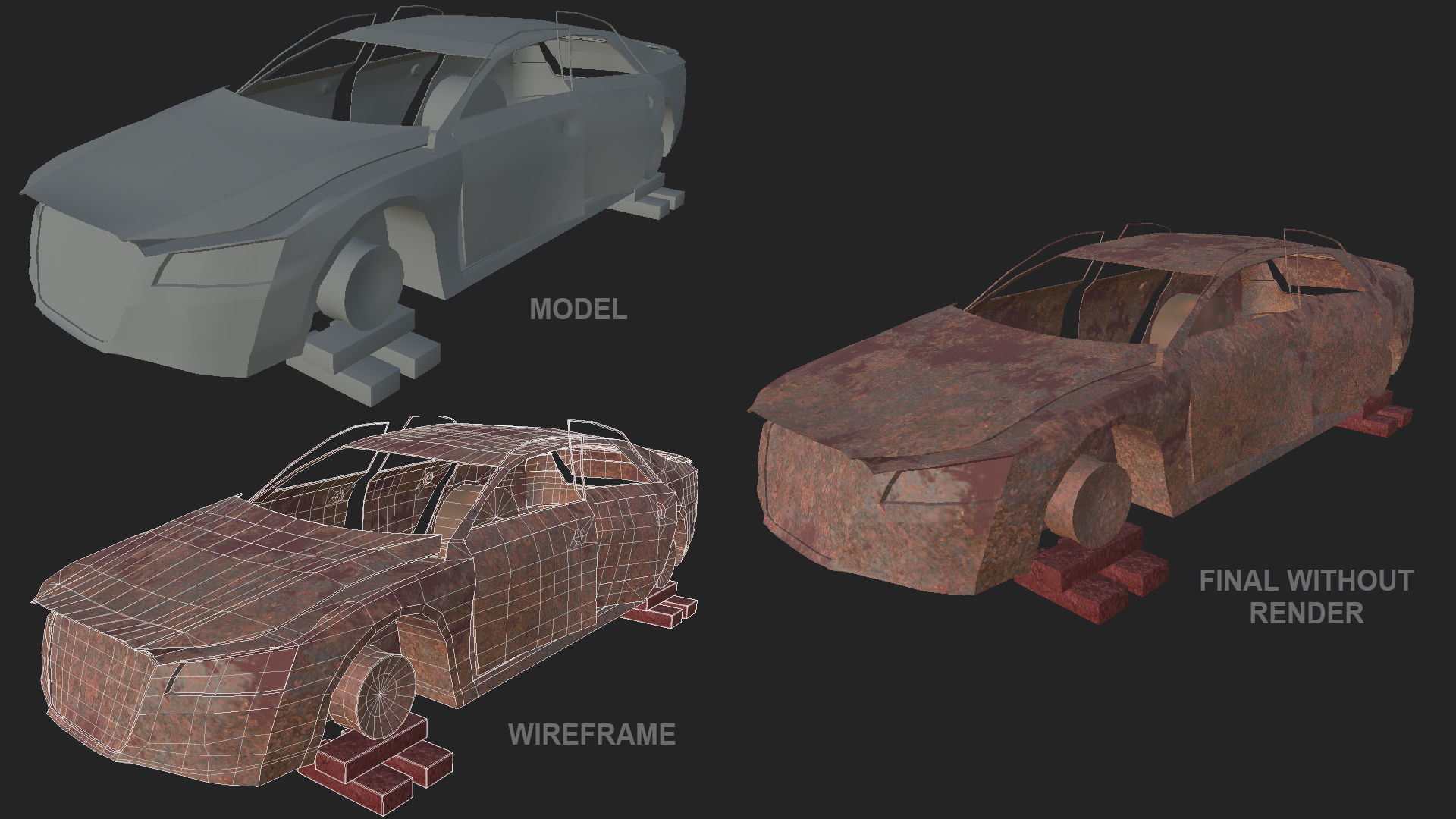 3D model Damaged Car VR / AR / low-poly | CGTrader
