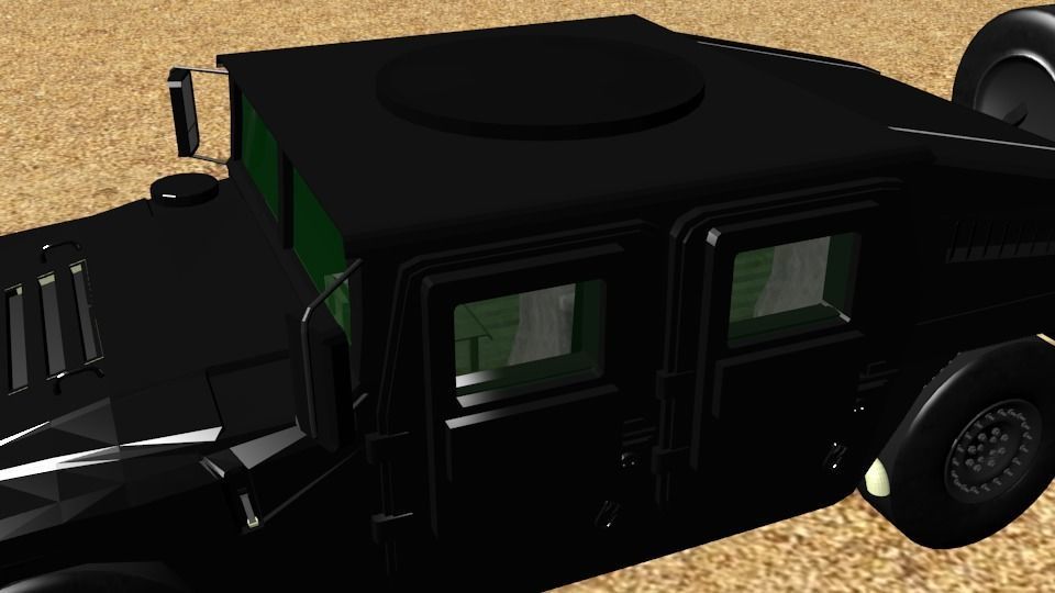 Humvee army truck simulator 3D model | CGTrader