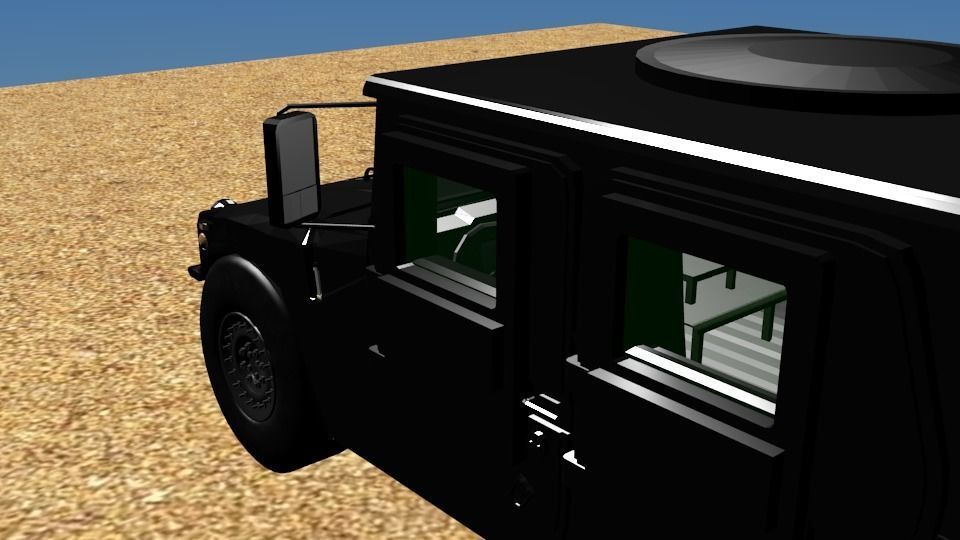 Humvee army truck simulator 3D model | CGTrader