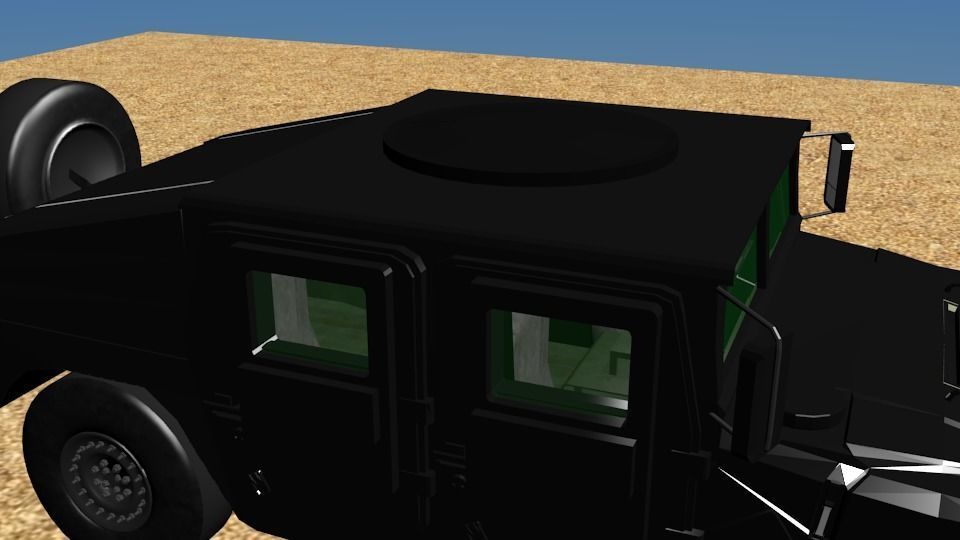 Humvee army truck simulator 3D model | CGTrader