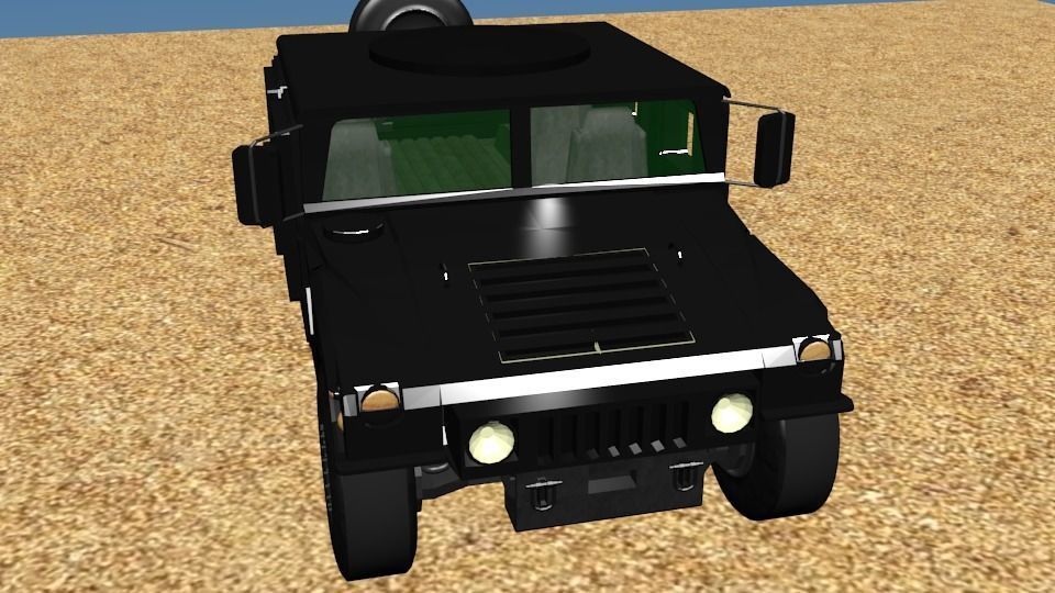 Humvee army truck simulator 3D model | CGTrader