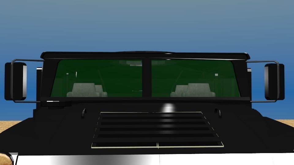 Humvee army truck simulator 3D model | CGTrader