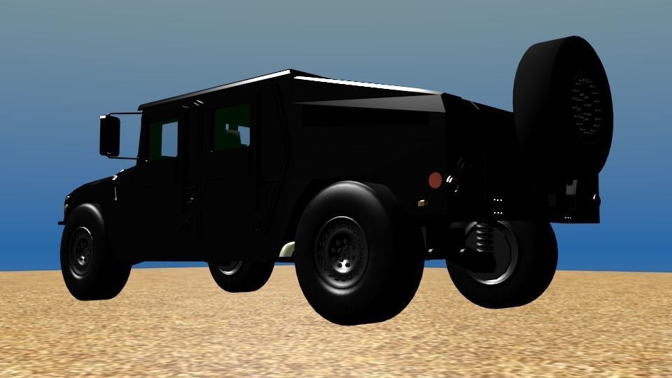 Humvee army truck simulator 3D model | CGTrader
