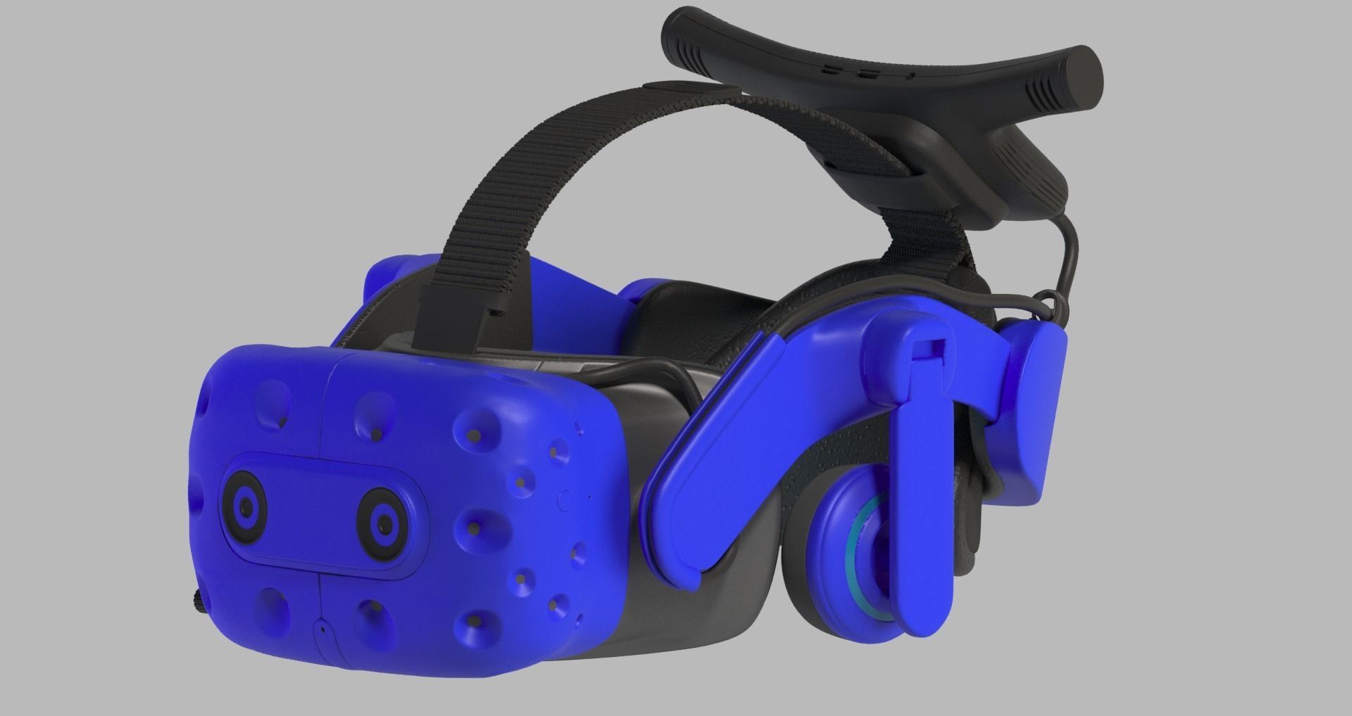 3D model HTC Vive Pro 2 Blue Emissive VR / AR / low-poly | CGTrader
