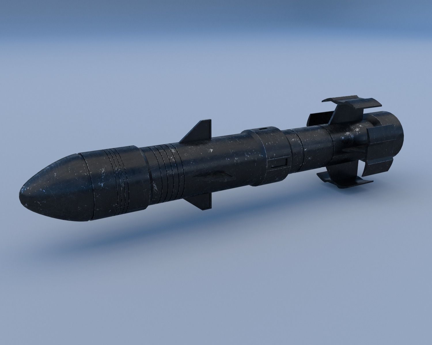 Missile 3D Model Game ready .obj .3ds .fbx .blend .dae .mtl - CGTrader.com