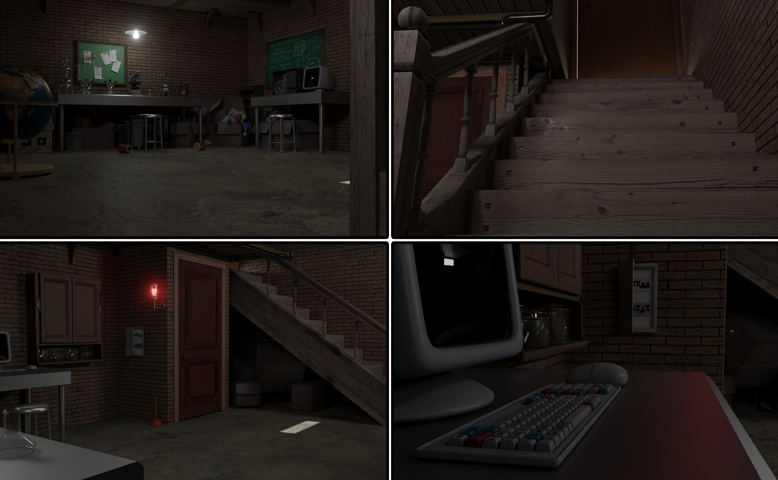 3D model Basement laboratory VR / AR / low-poly | CGTrader